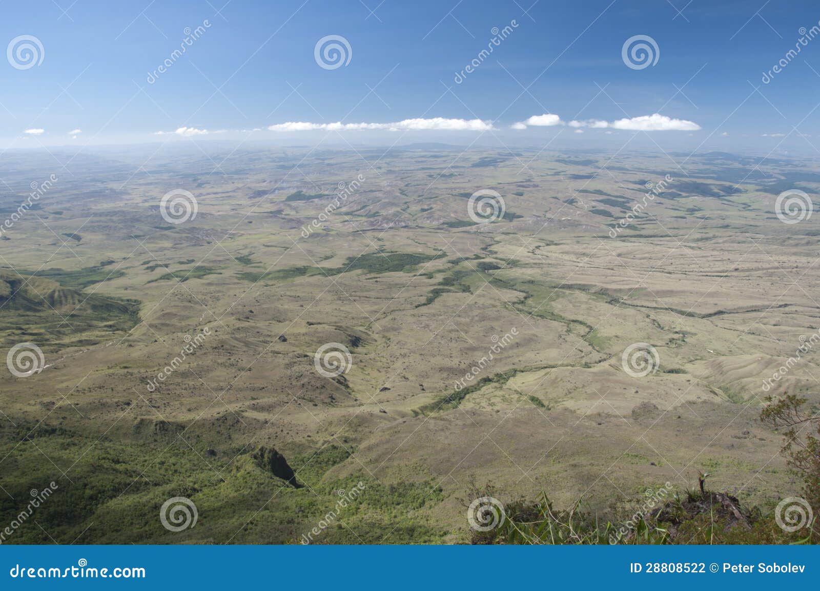 View from the Roraima Plateau Stock Photo - Image of canaima, blue ...