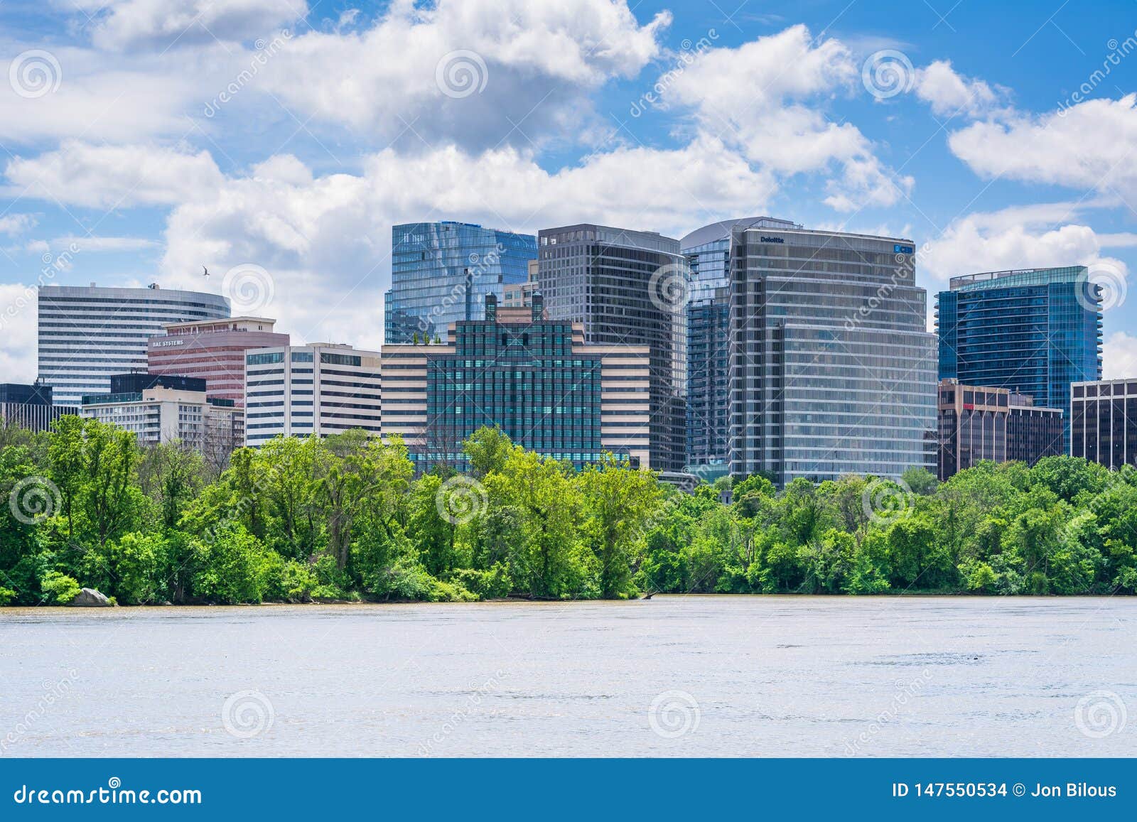 View of the Rosslyn Skyline in Arlington from Georgetown, Washington ...