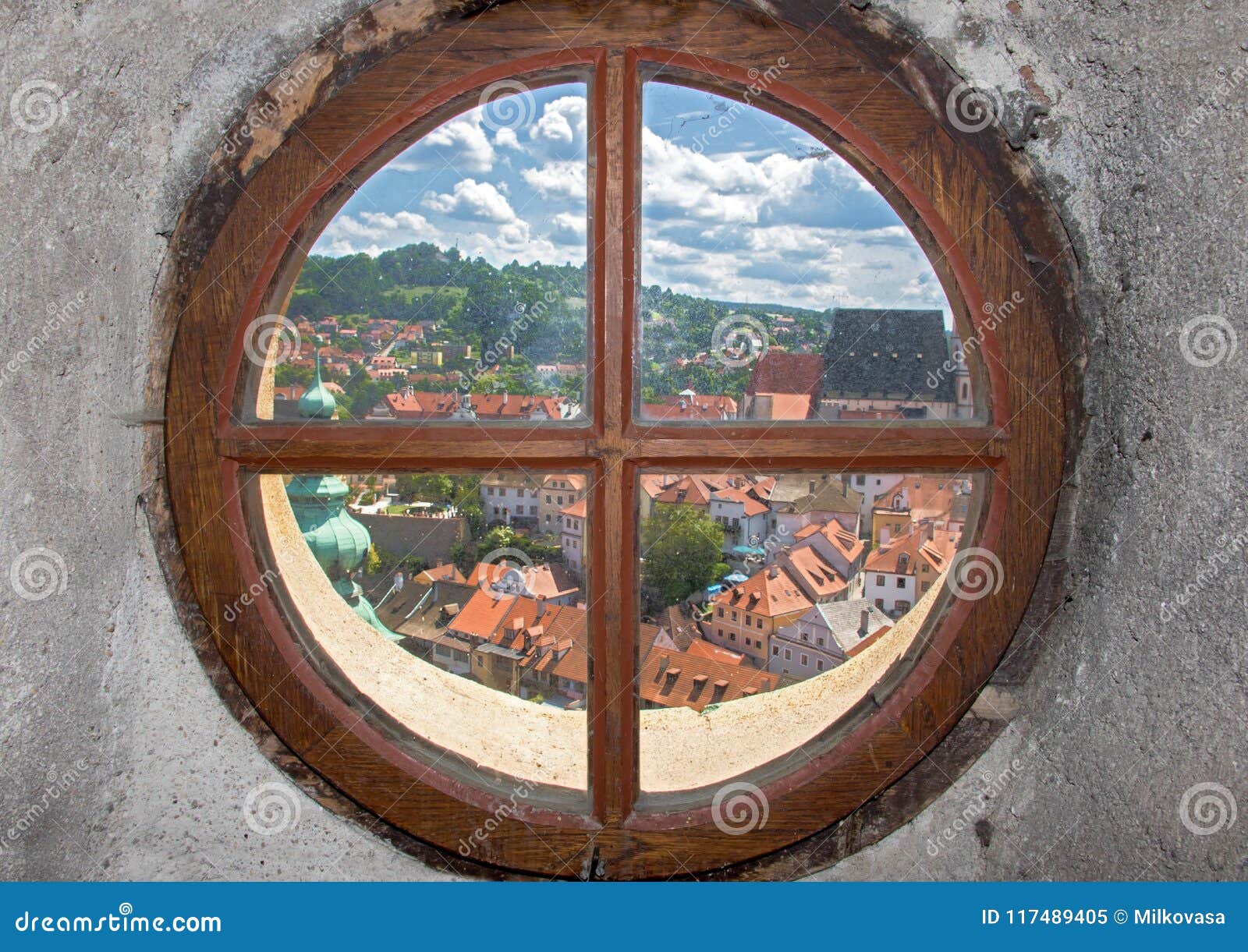 View of through the Round Window Stock Image - Image of heaven ...