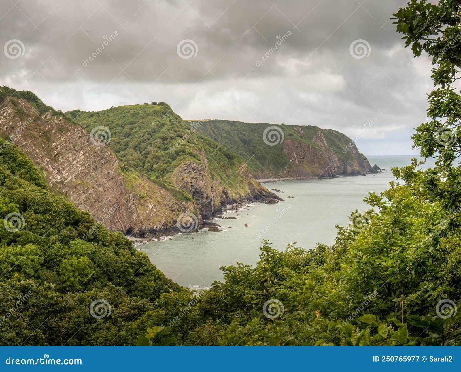 View of the Rugged North Devon Coast, England. Stock Image - Image of ...