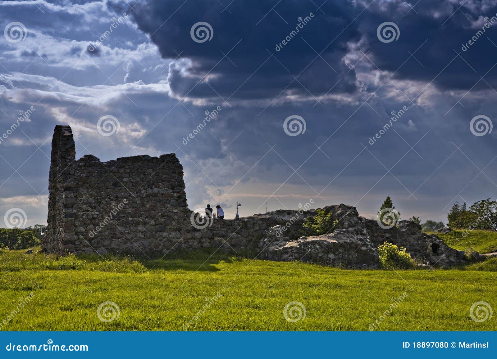 A view on ruins. stock photo. Image of baltic, summer - 18897080
