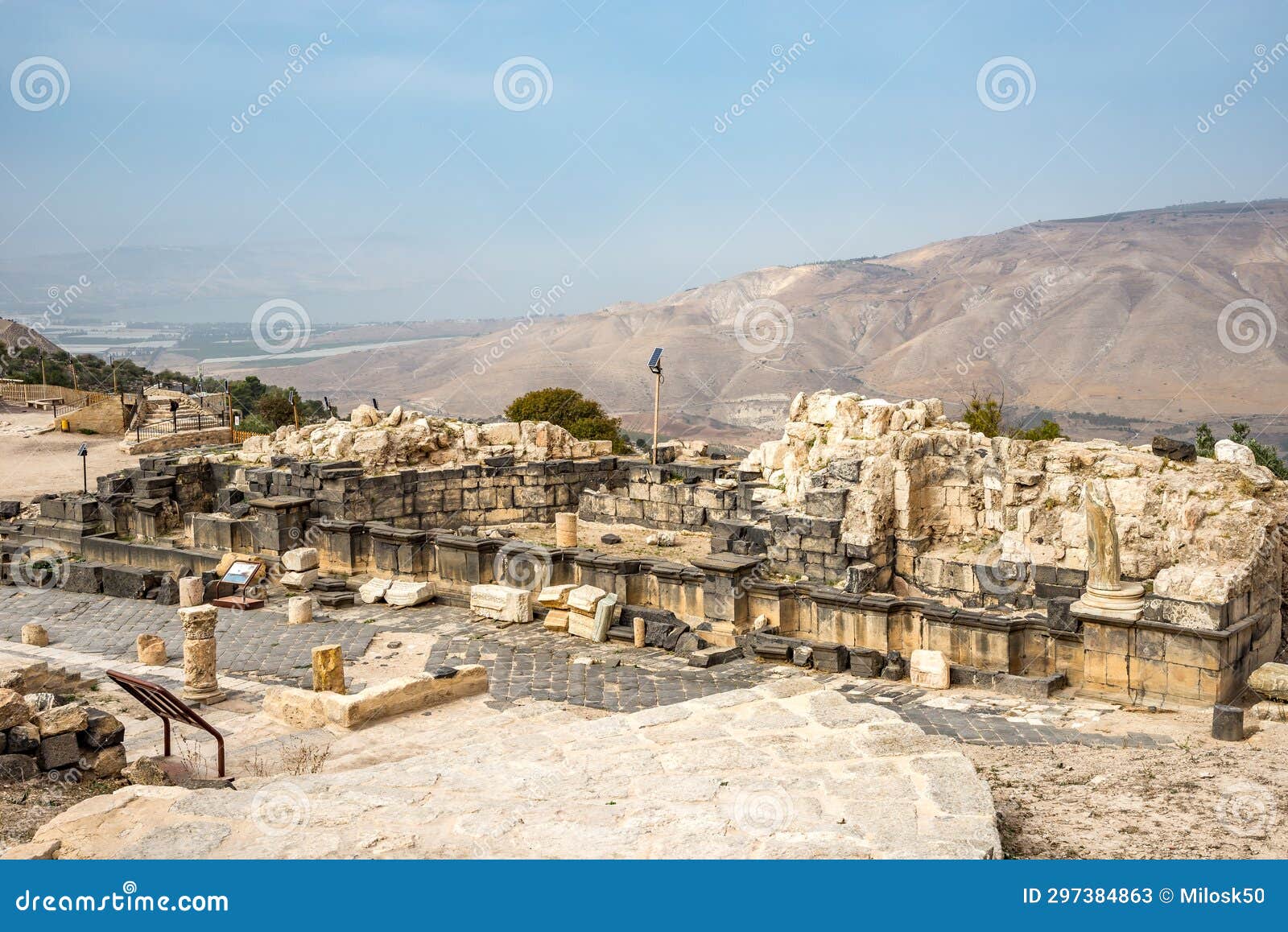 View at the Ruins of Ancient Gadara (Umm Qais) in Jordan Stock Image ...