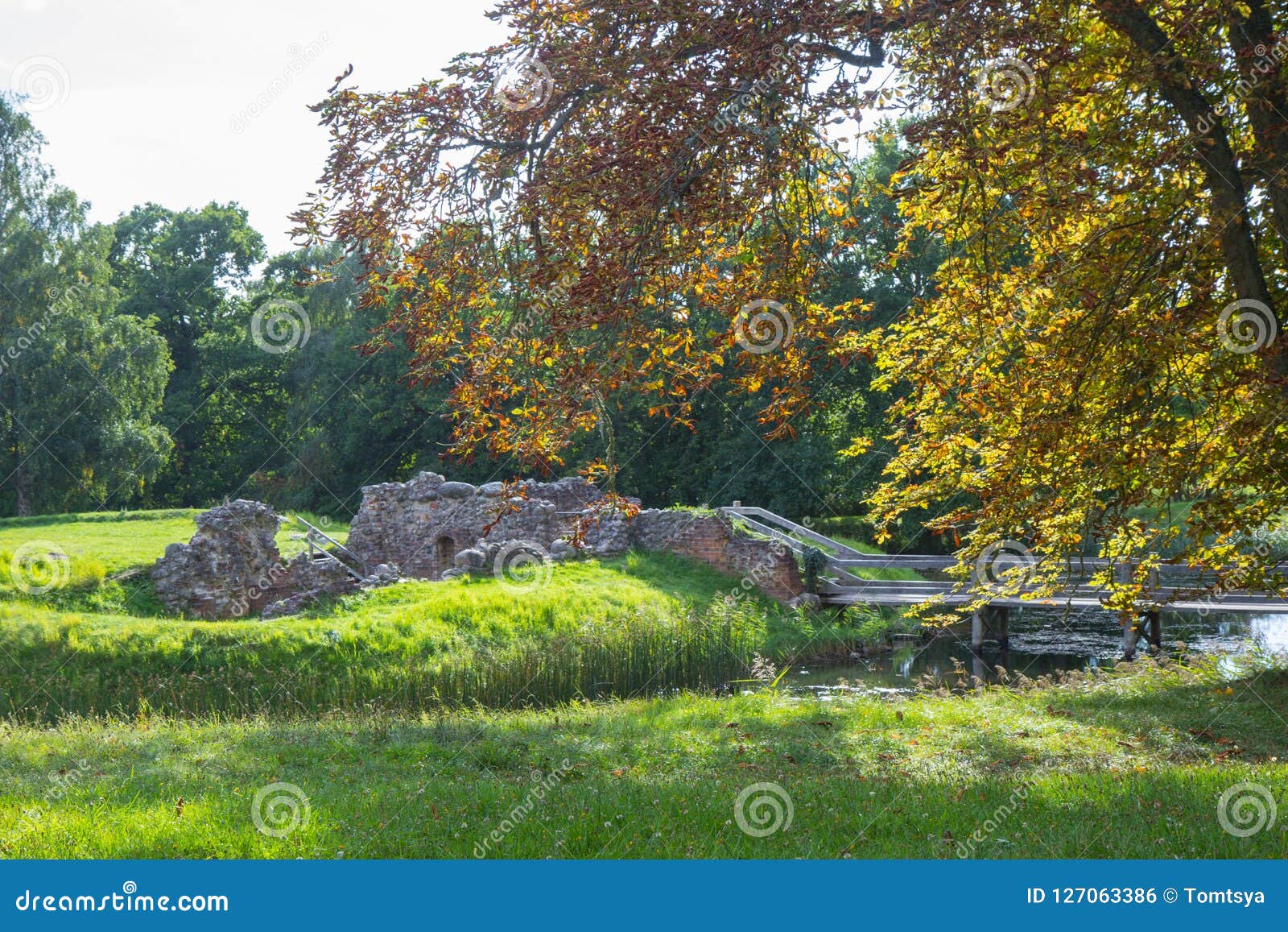 View of Ruins of Asserbo Caslte Stock Photo - Image of denmark ...
