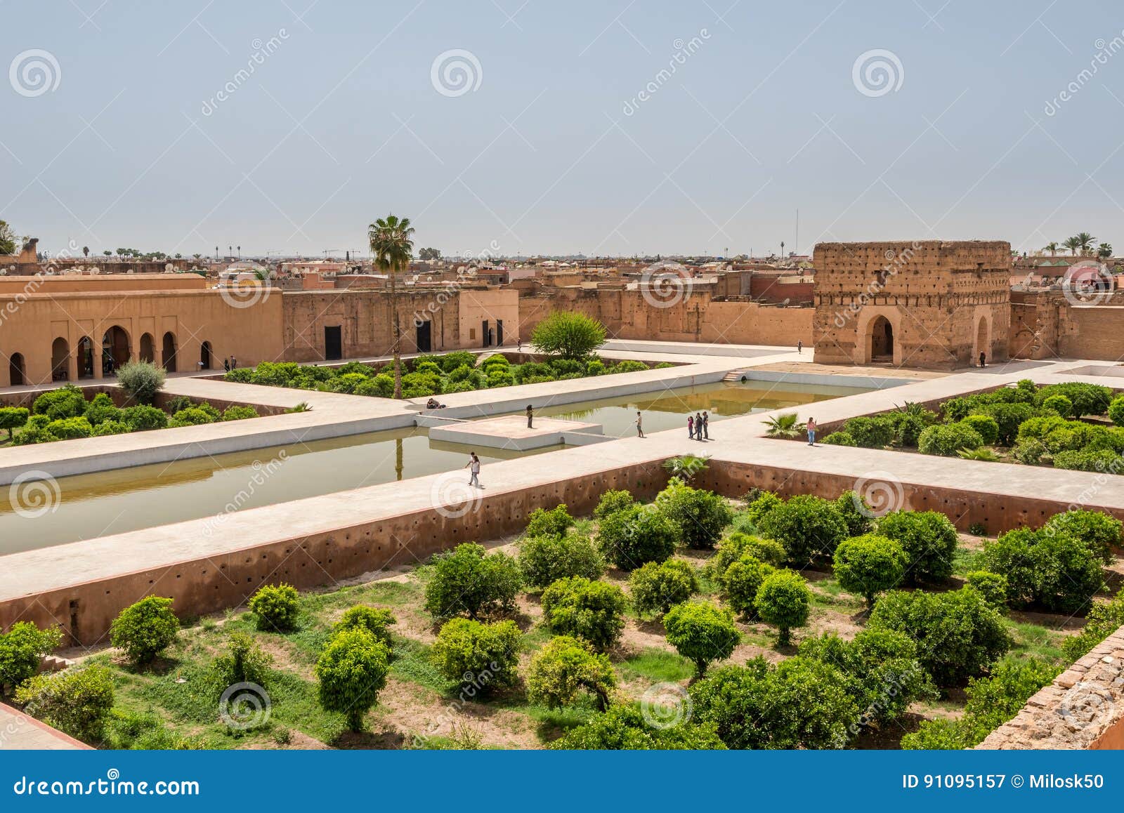 View at the Ruins of El Badi Palace in Marrakesh ,Morocco Stock Image ...