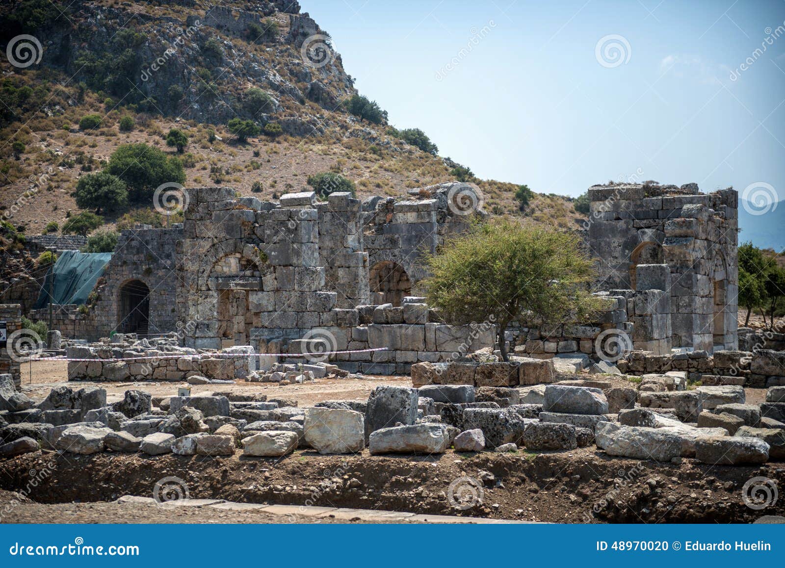 View of Ruins in Kaunos Ancient City (Turkey) Stock Photo - Image of ...
