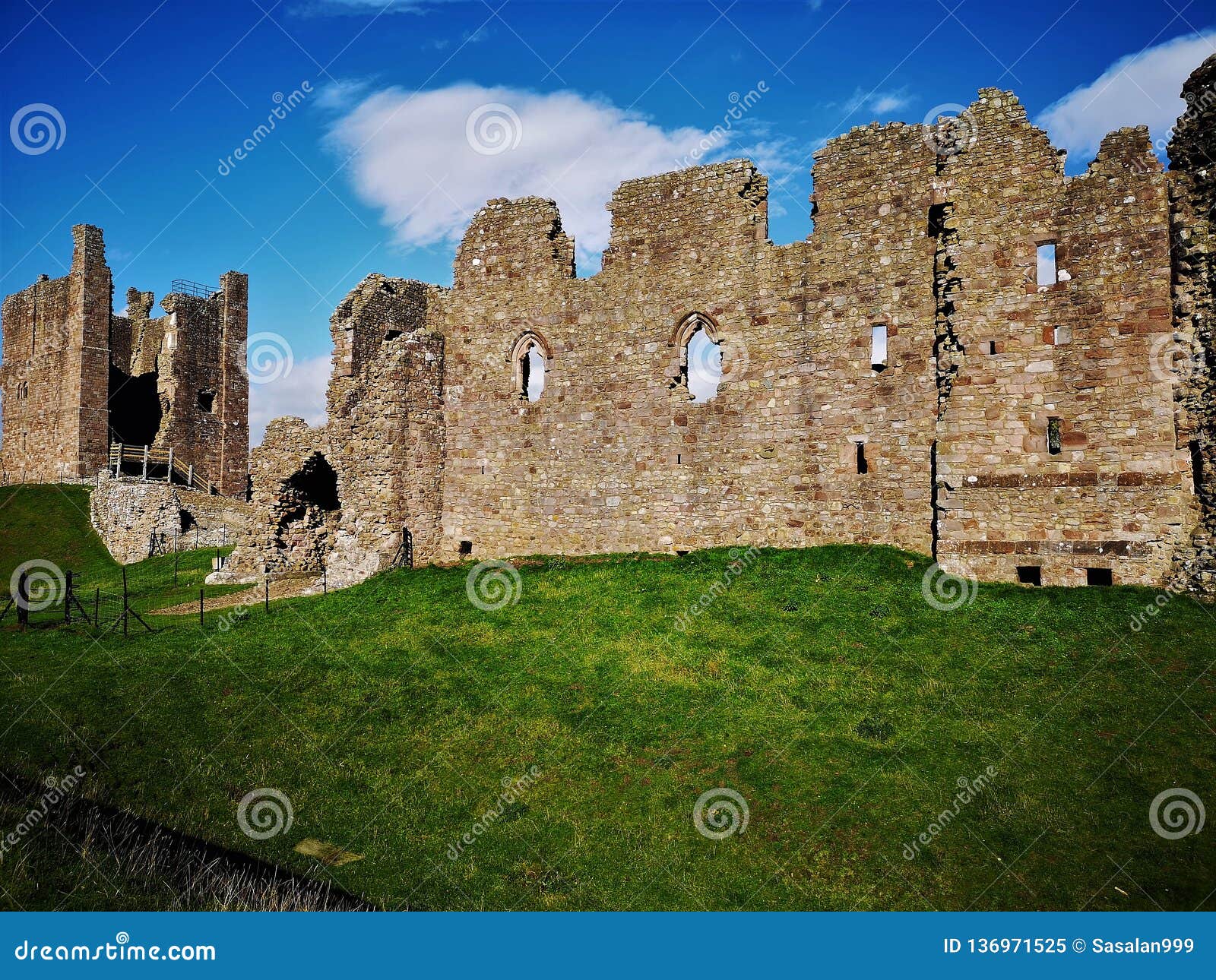 Landmarks of Cumbria - Brough Castle Ruins Stock Image - Image of ...