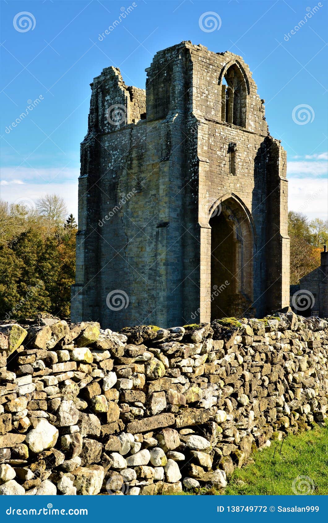 Landmarks of Cumbria - Shap Abbey Stock Photo - Image of tower, turret ...