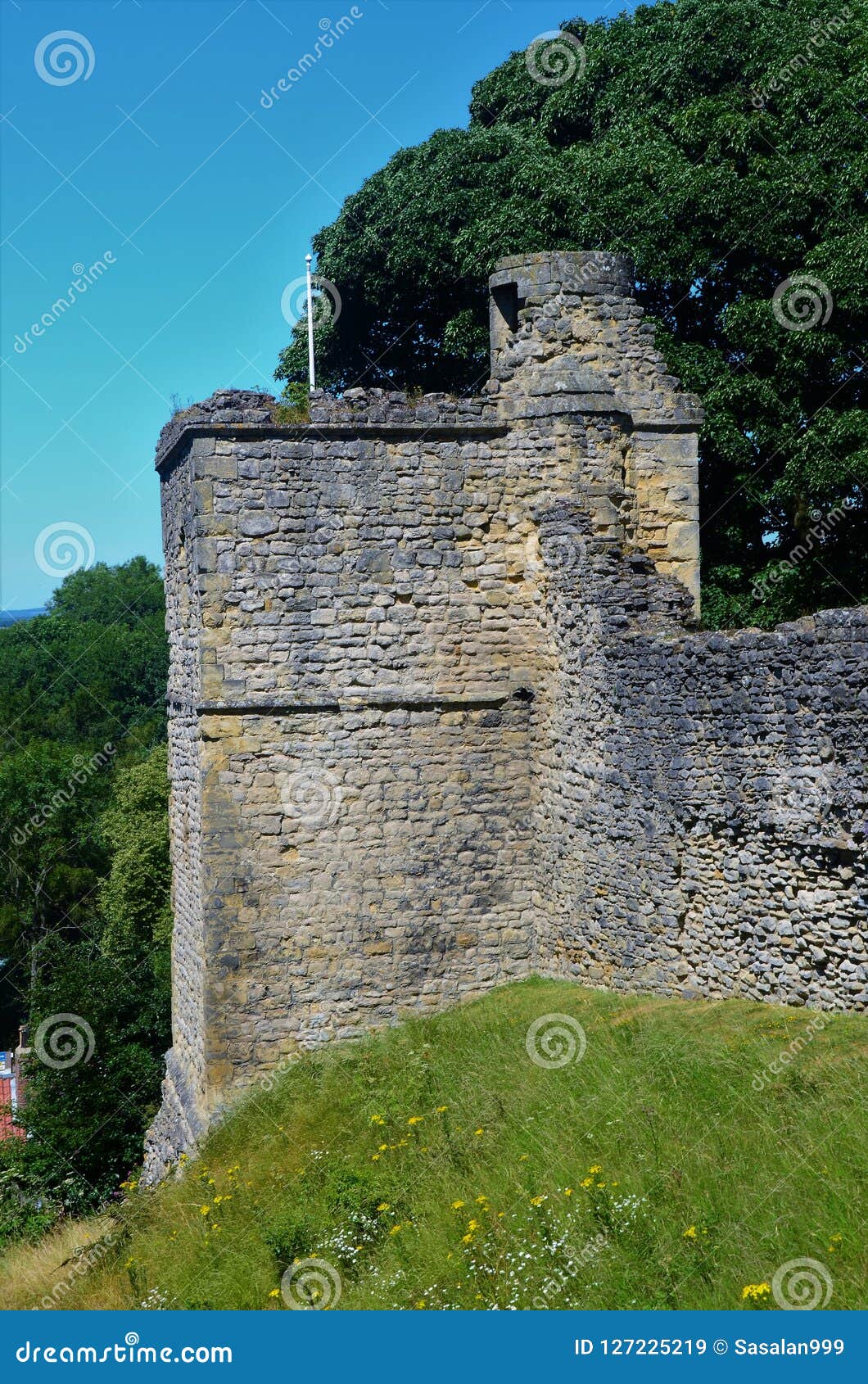 North Yorkshire Landmarks - Pickering Castle Stock Image - Image of ...