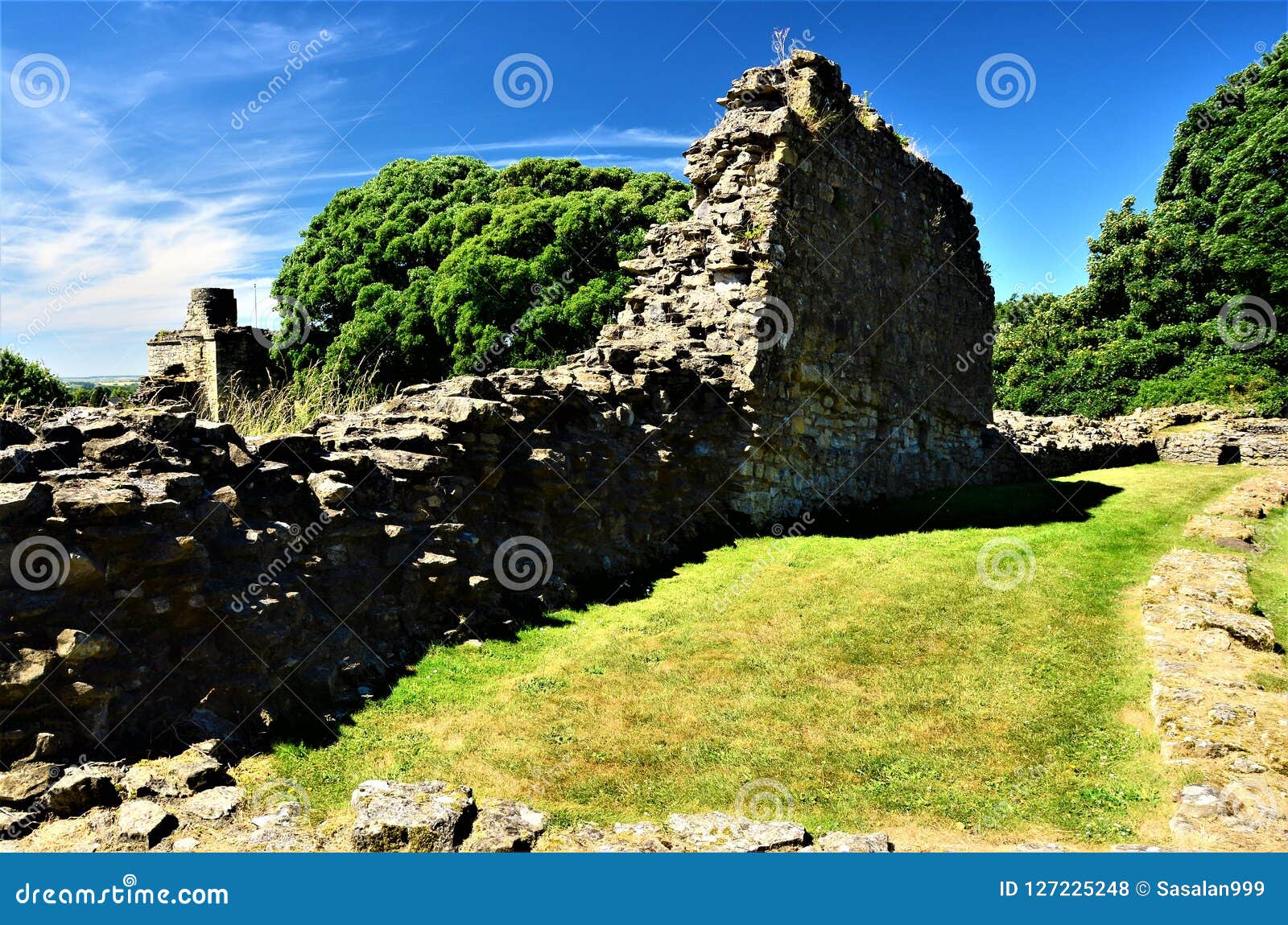 North Yorkshire Landmarks - Pickering Castle Stock Photo - Image of ...