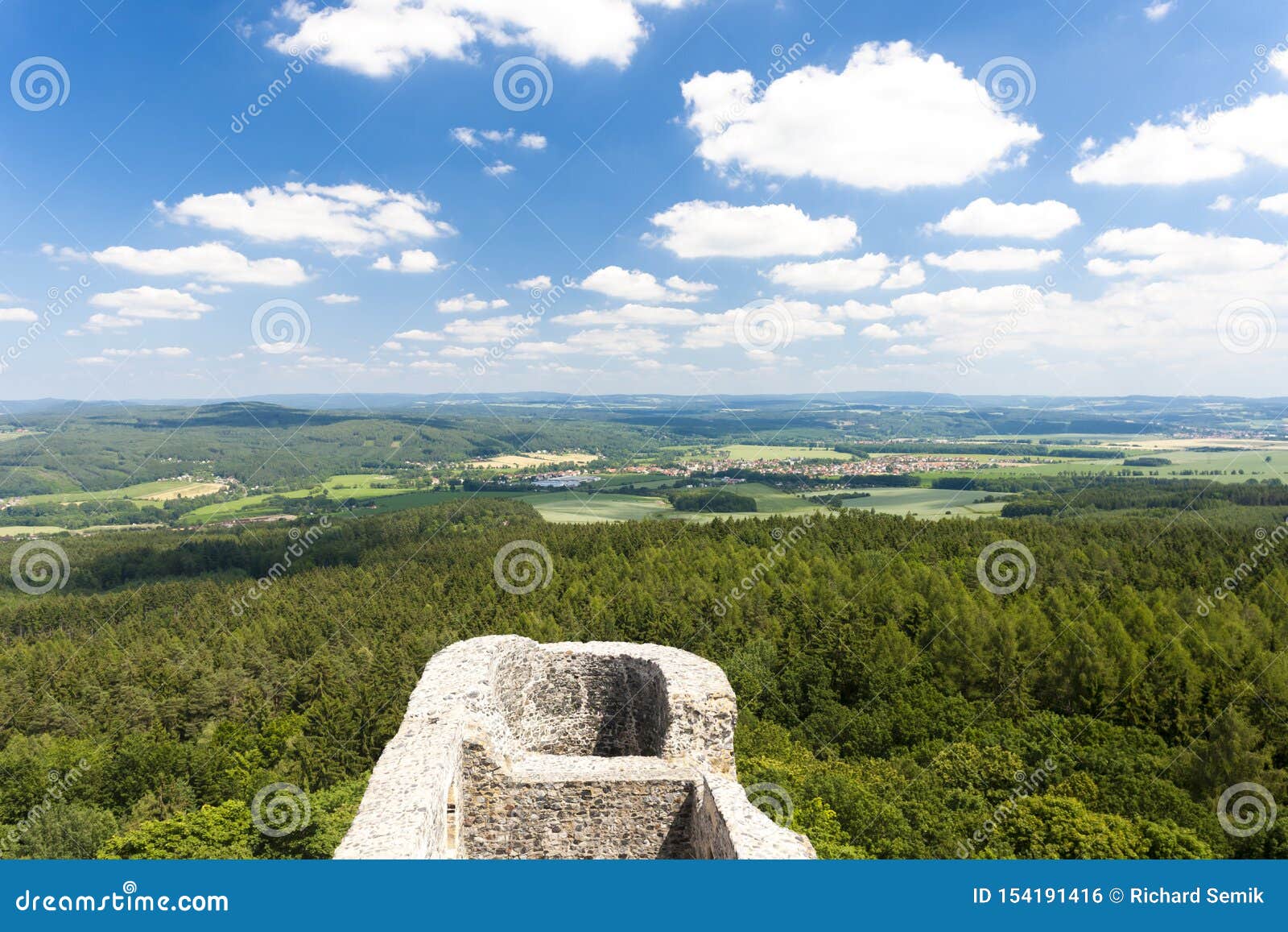 View from Ruins of Radyne Castle, Czech Republic Stock Photo - Image of ...