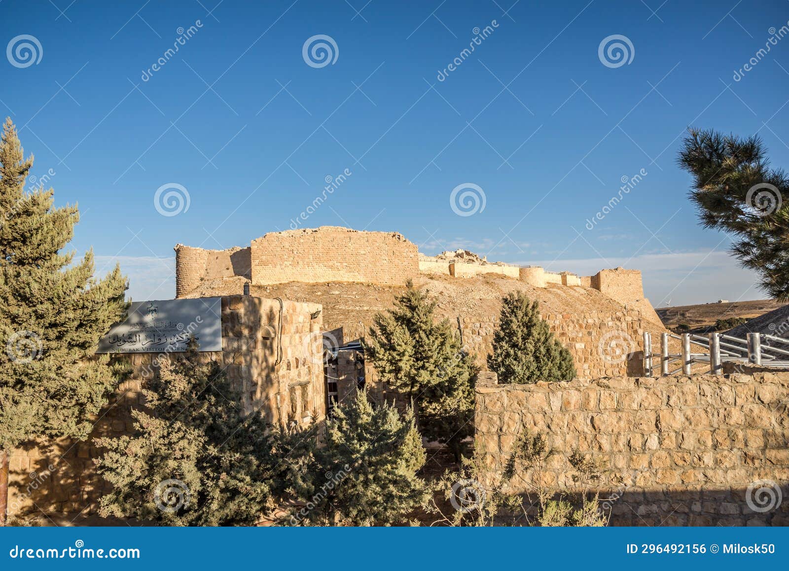 View at the Ruins of Shobak Castle - Jordan Stock Photo - Image of ...