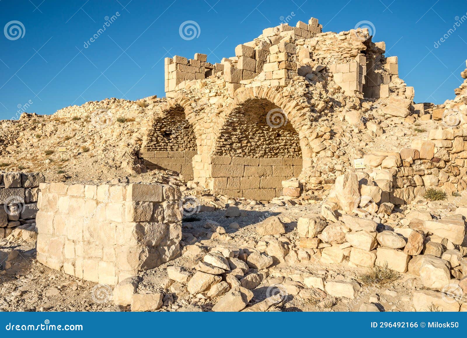 View at the Ruins of Shobak Castle in Jordan Stock Photo - Image of ...