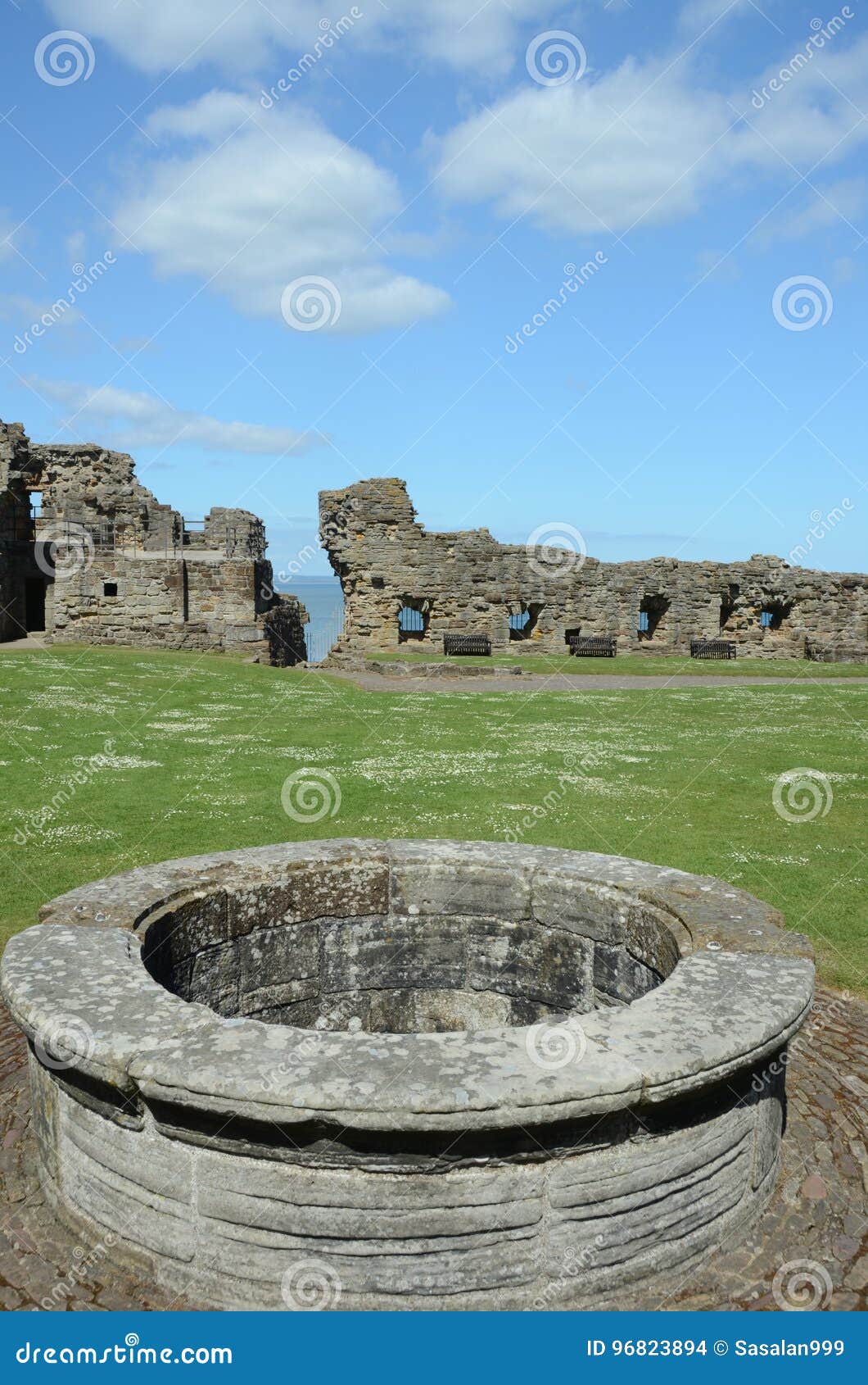Castle Well stock photo. Image of andrews, deep, grass - 96823894