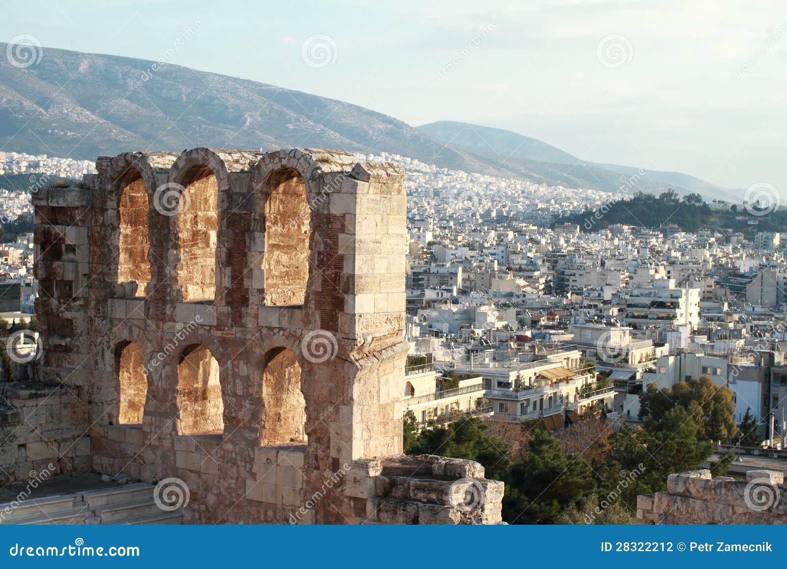 View on Runis from Acropolis Stock Photo - Image of antic, hills: 28322212