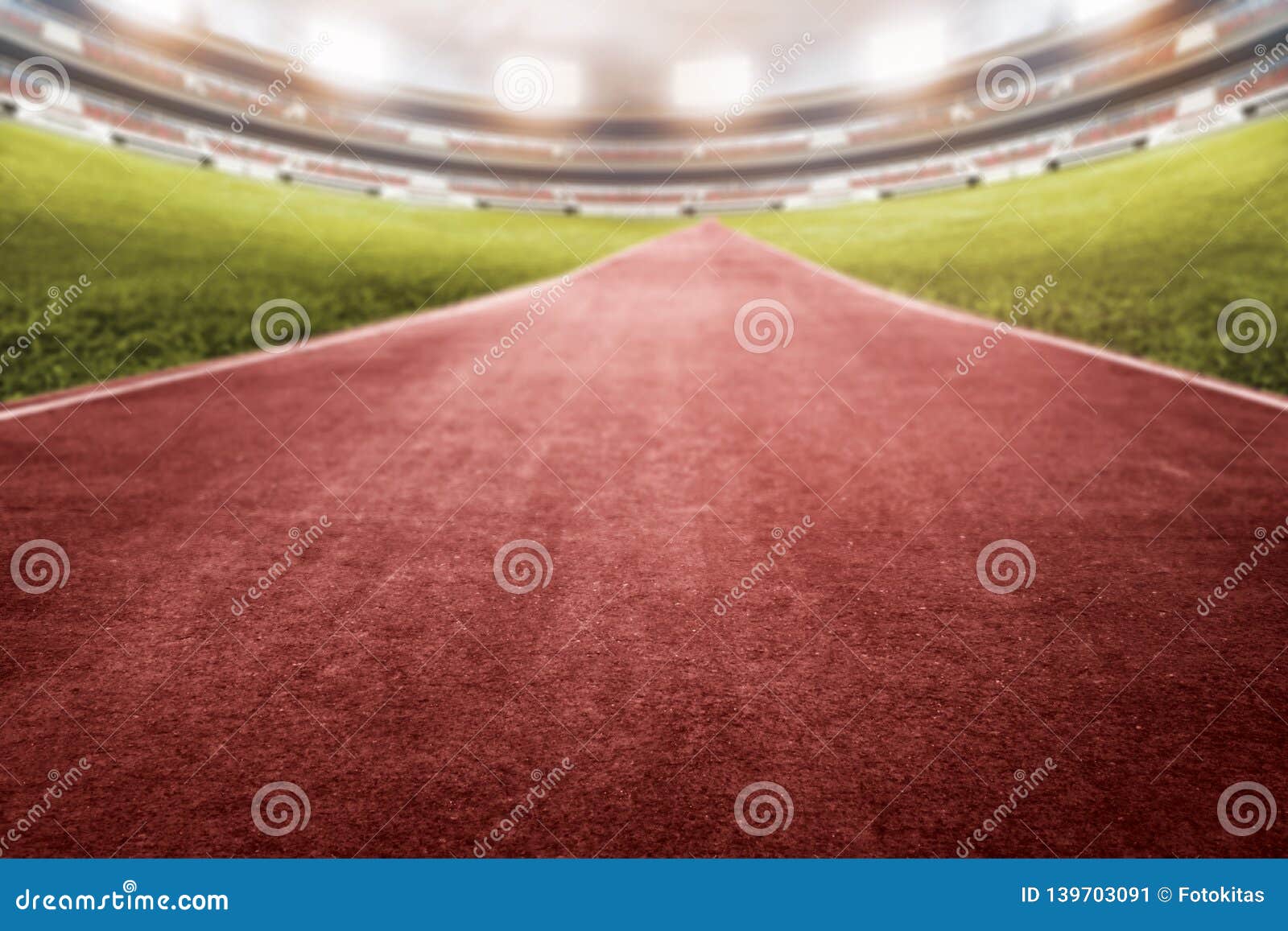 View of Running Track Background Stock Image - Image of finish ...