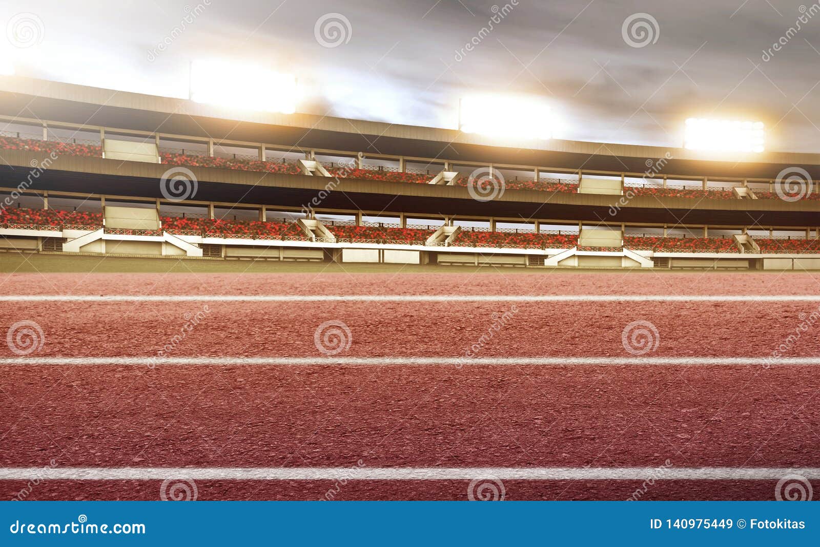 View of Running Track Background Stock Image - Image of area ...