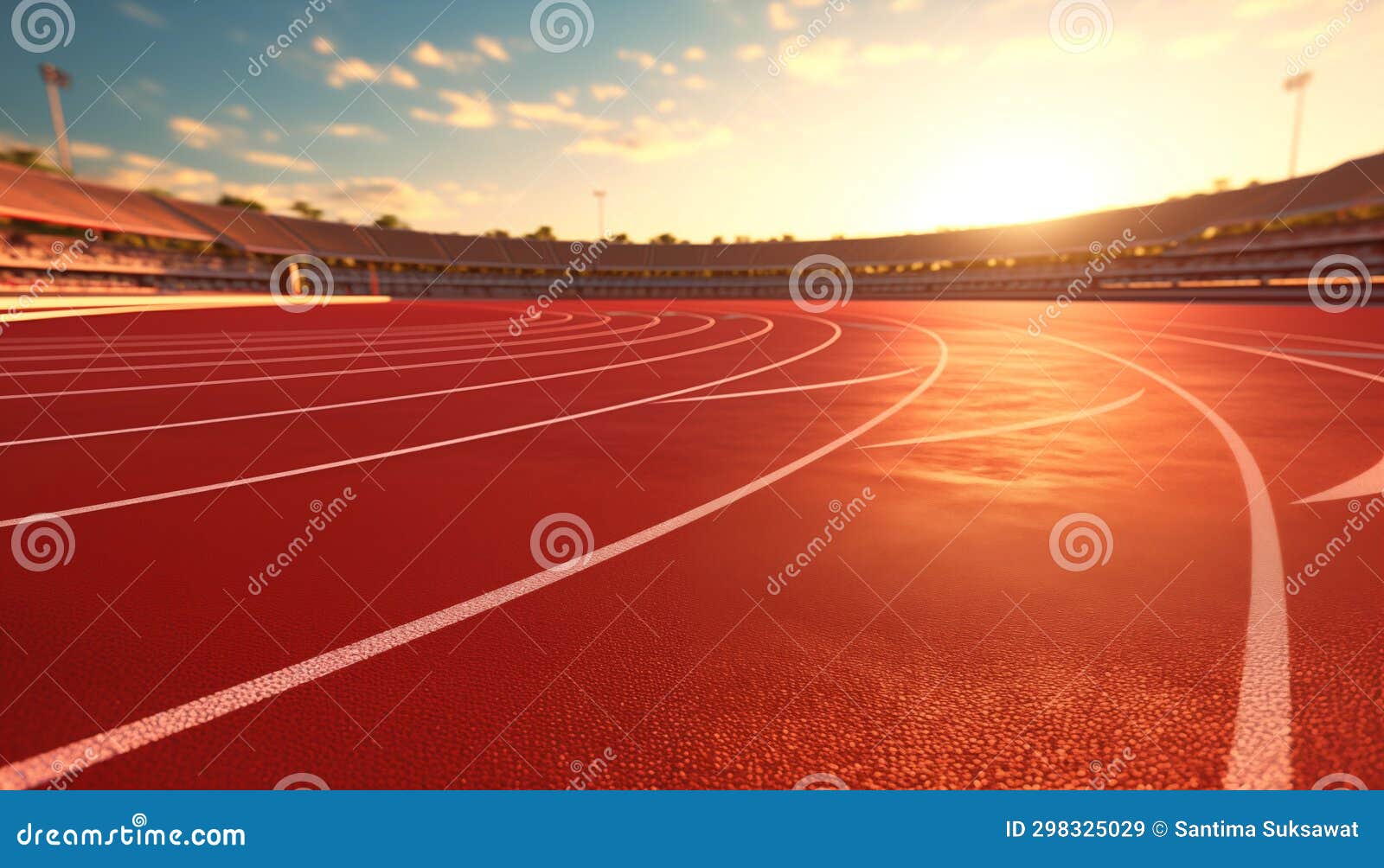 View of running track stock illustration. Illustration of line - 298325029