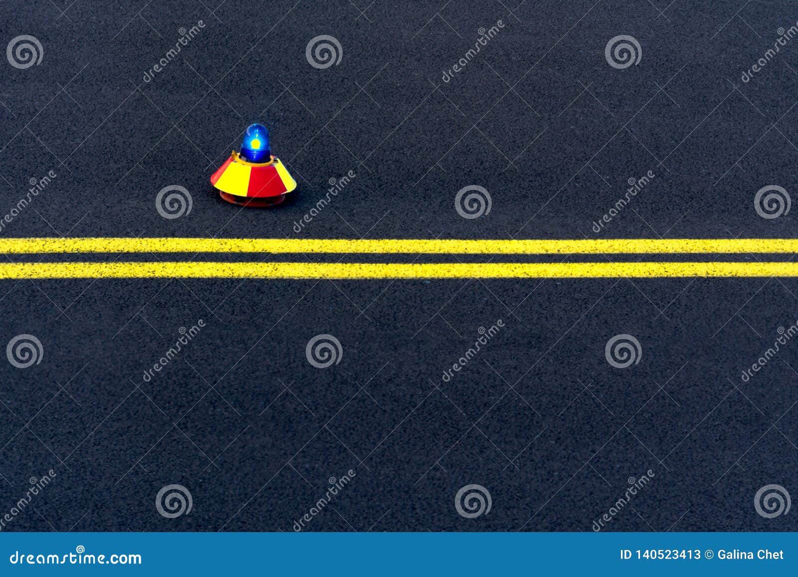 View of the Runway with One Signal Light Stock Image - Image of docking ...
