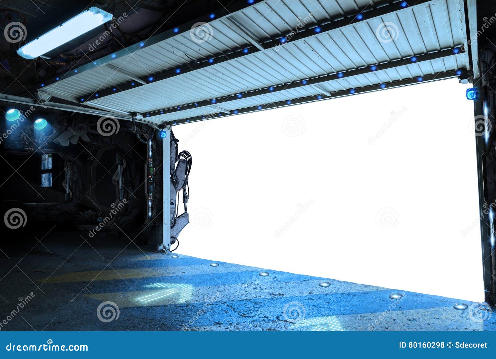 View of the Runway of a Shuttle Stock Illustration - Illustration of ...