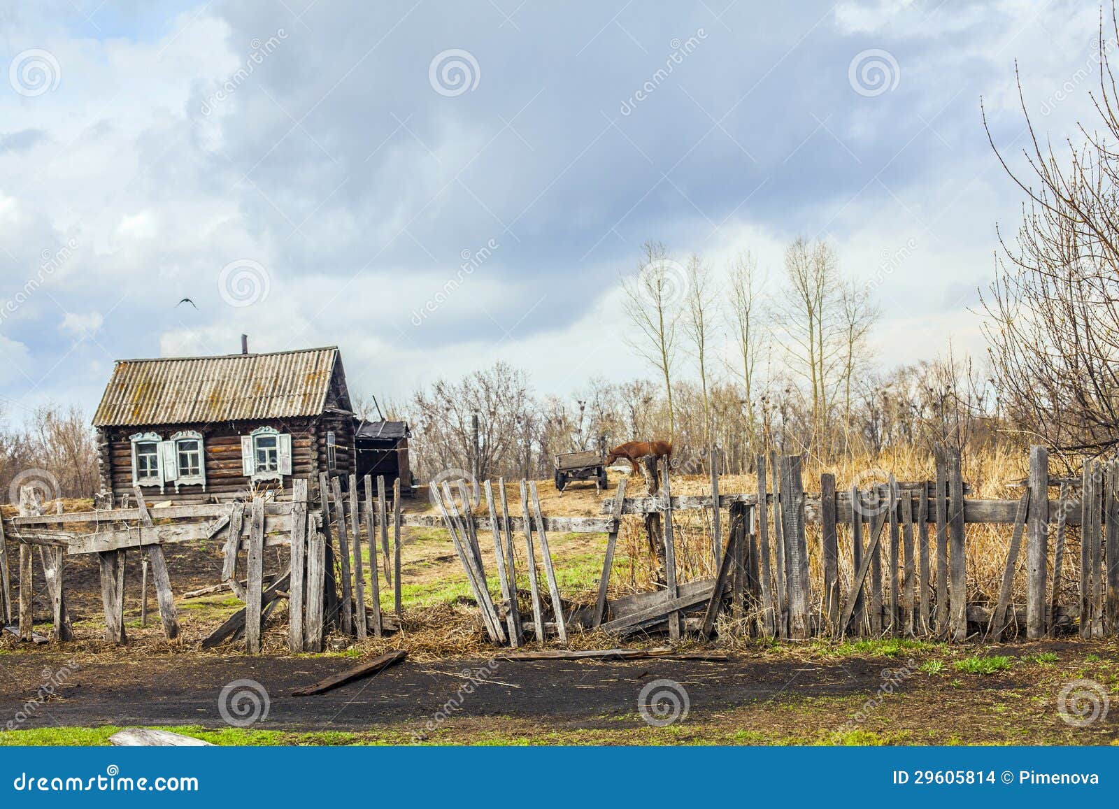View of the Russian Village Stock Photo - Image of british, english ...
