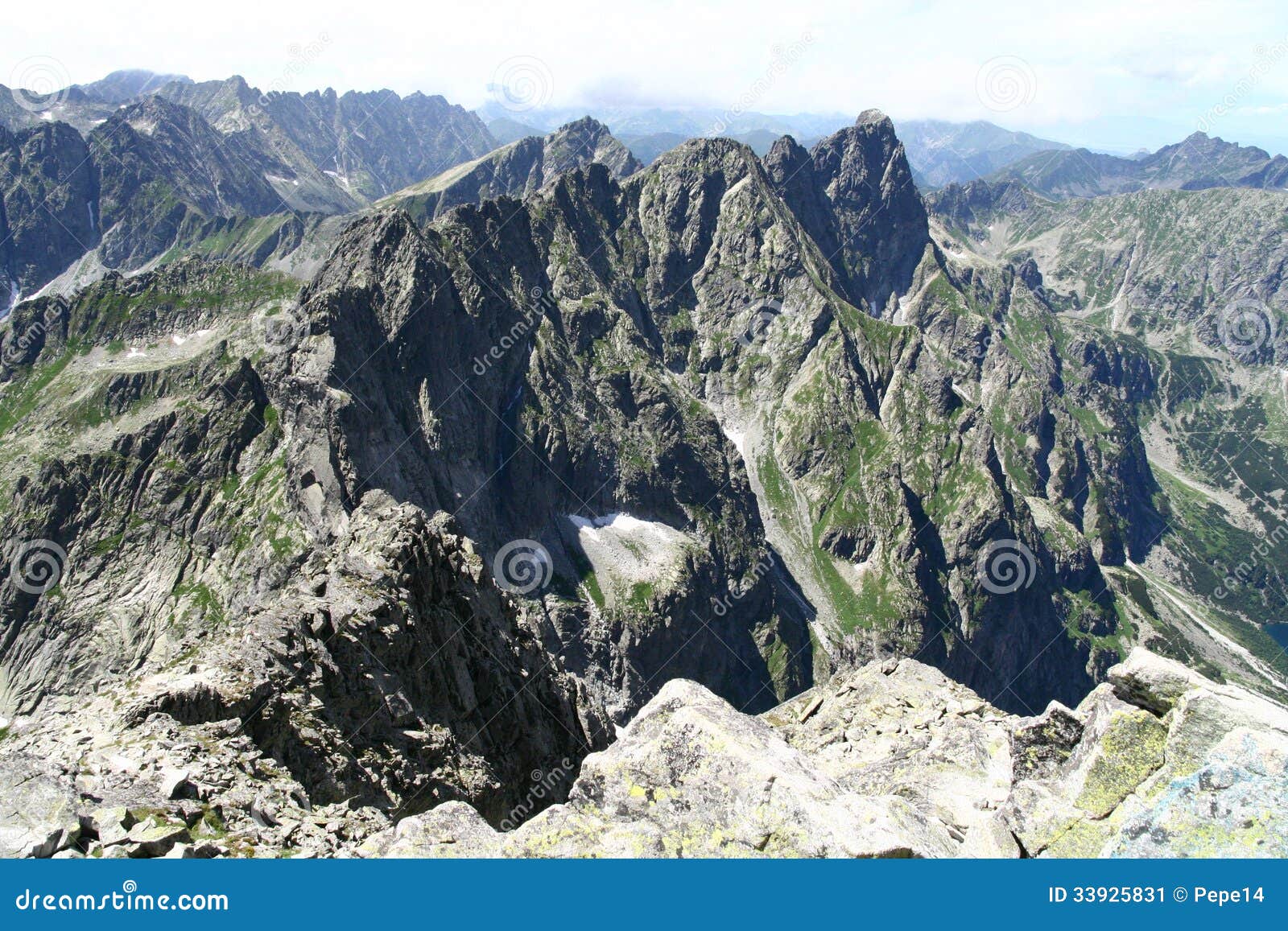 View from Rysy Peak in Tatry Mountains Stock Image - Image of affort ...