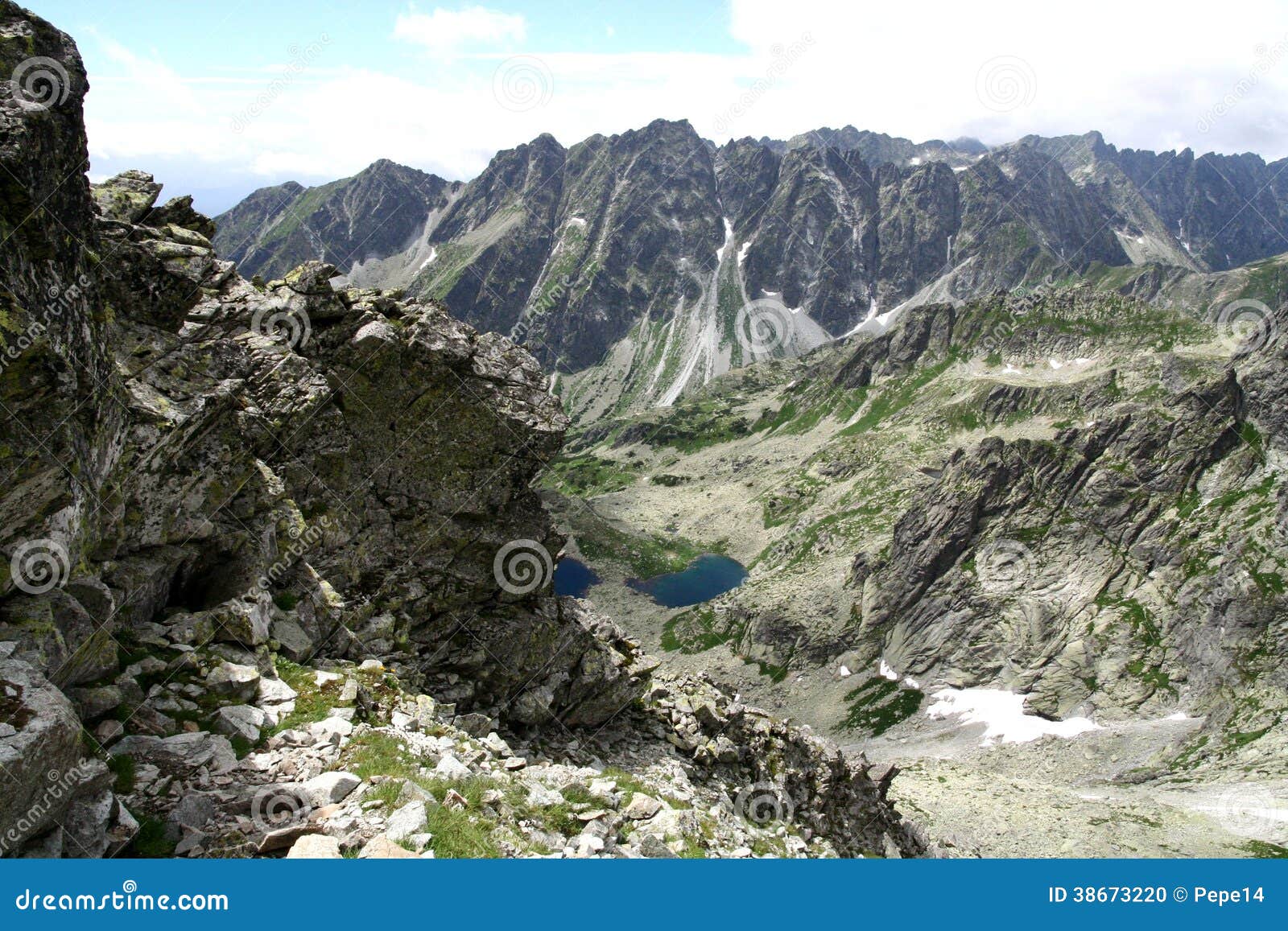 View from Rysy Peak in Tatry Mountains Stock Photo - Image of ...