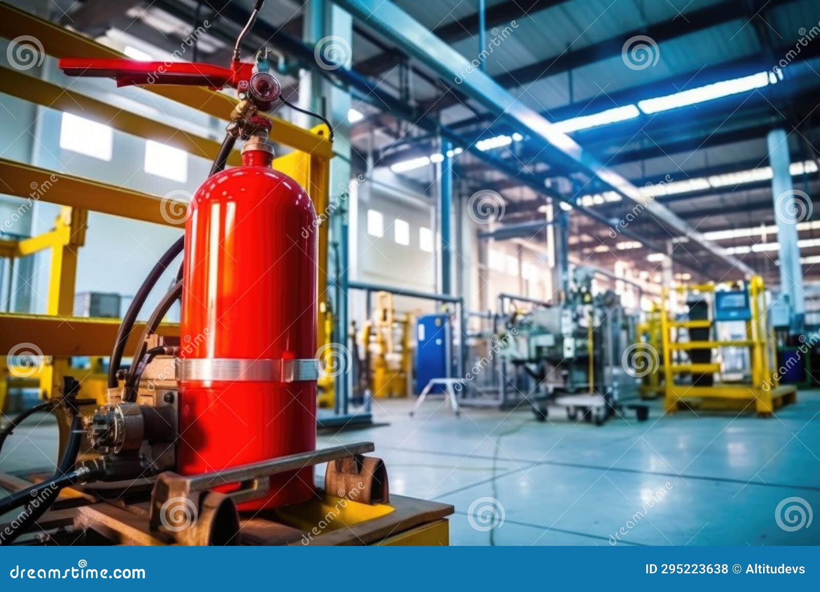 View of the Safety Fire Extinguisher Near the Production Area Stock ...