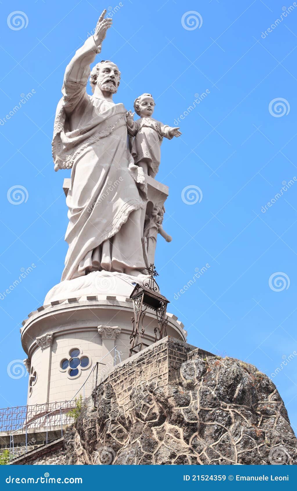 View of Saint Joseph Statue Stock Image - Image of blue, saint: 21524359