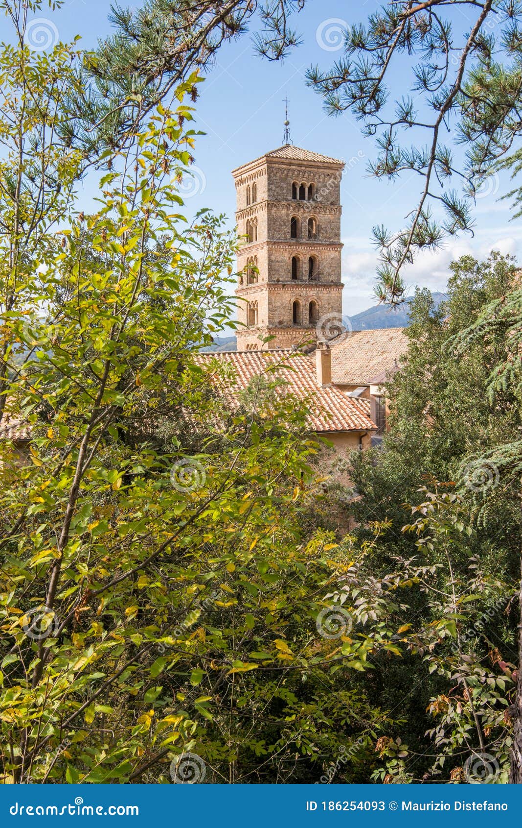View of Saint Scholastica Medieval Monastery Surrounded, by Trees in ...
