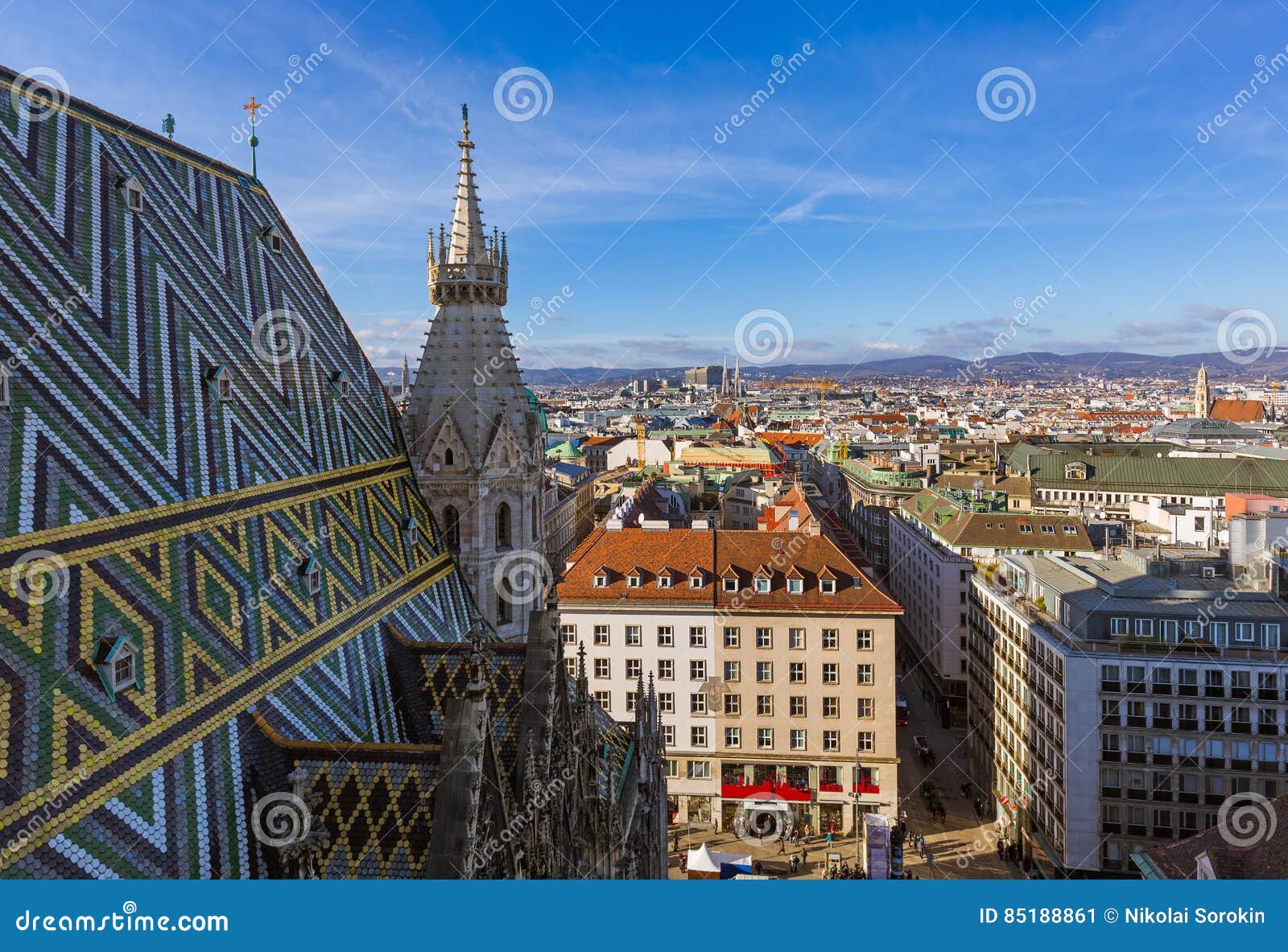 View from Saint Stephan Cathedral in Vienna Austria Editorial Photo ...