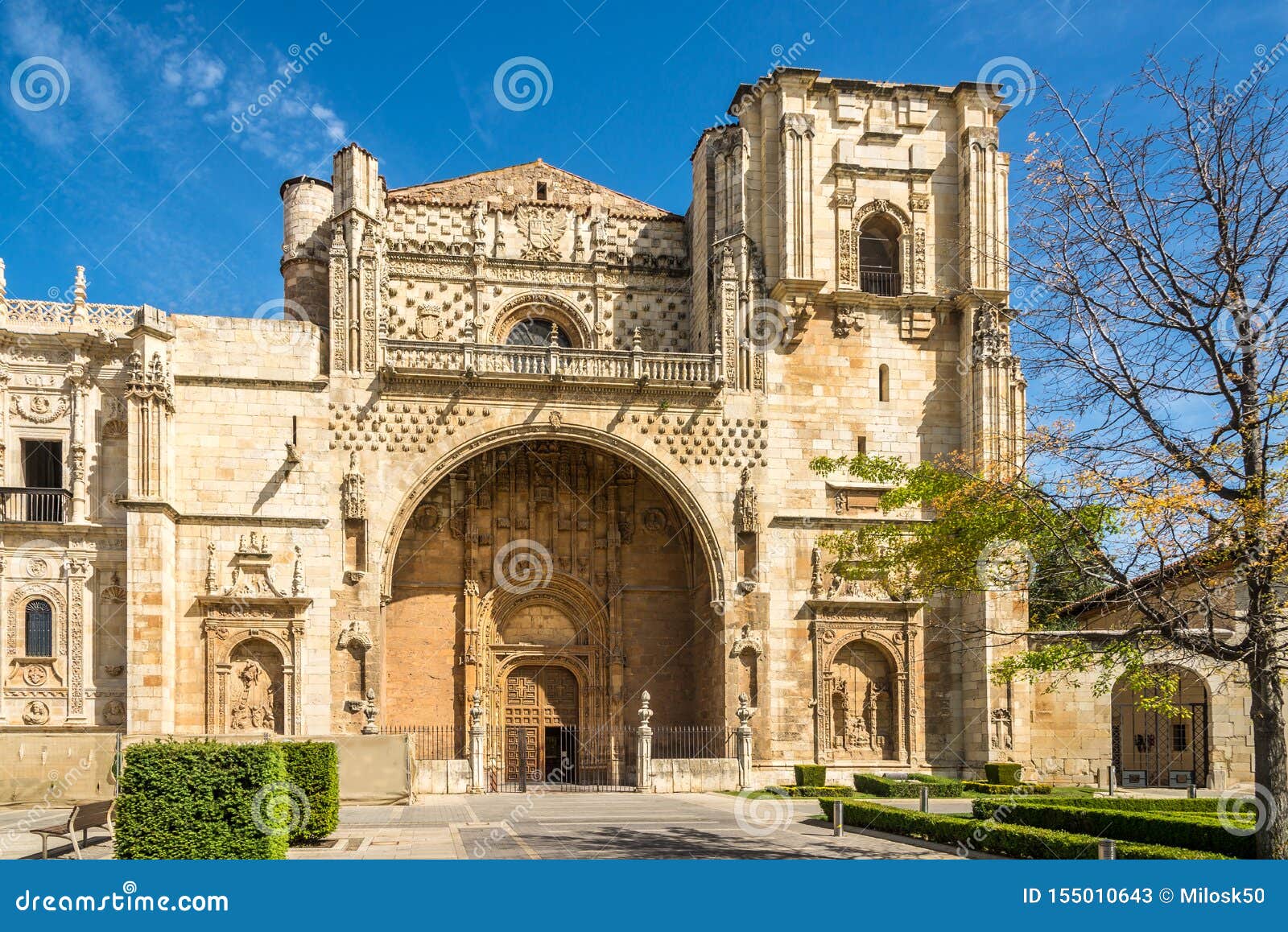 View at the San Marcos Church in Leon - Spain Stock Image - Image of ...
