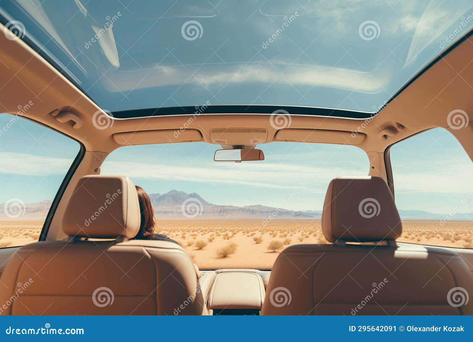A View on a Sand Desert from Cars Windows during Daylight Stock Image ...