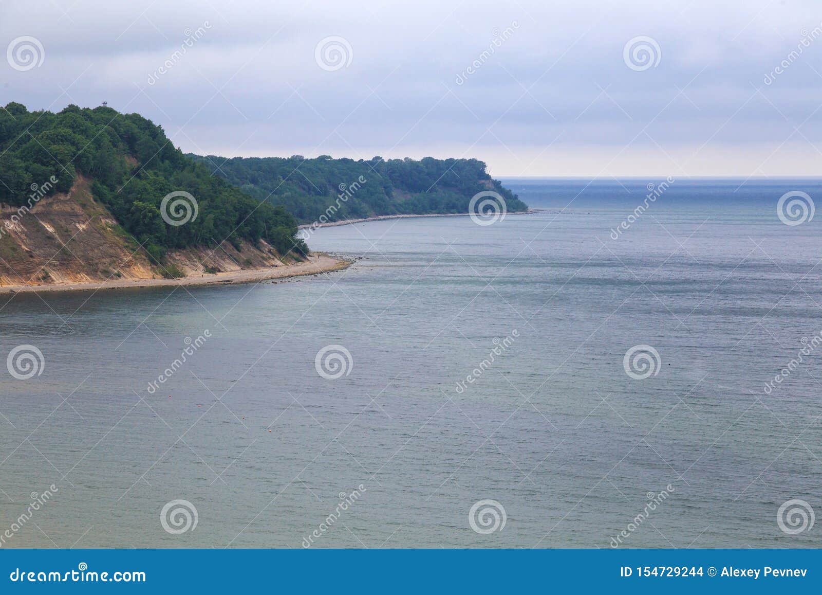 View of the Sandy Cliffs and a Beautiful Cove Stock Photo - Image of ...