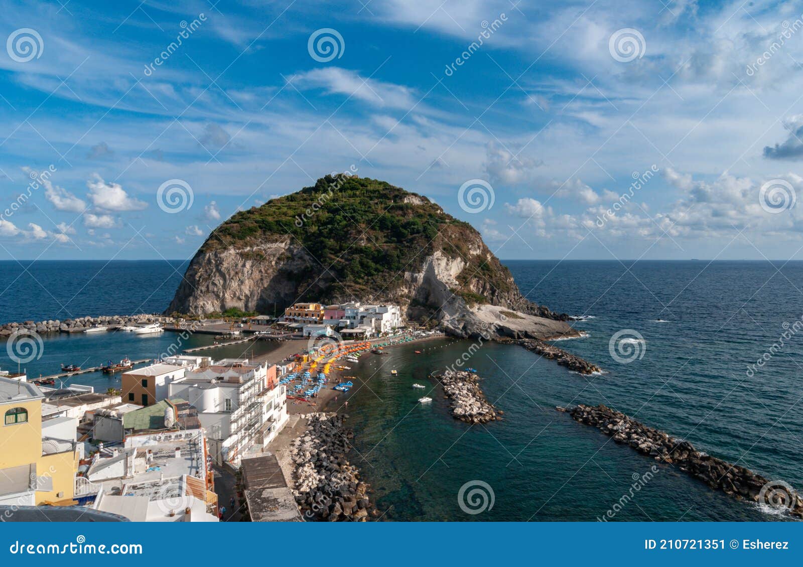 View of Sant`Angelo in Ischia Island, Italy Stock Image - Image of ...