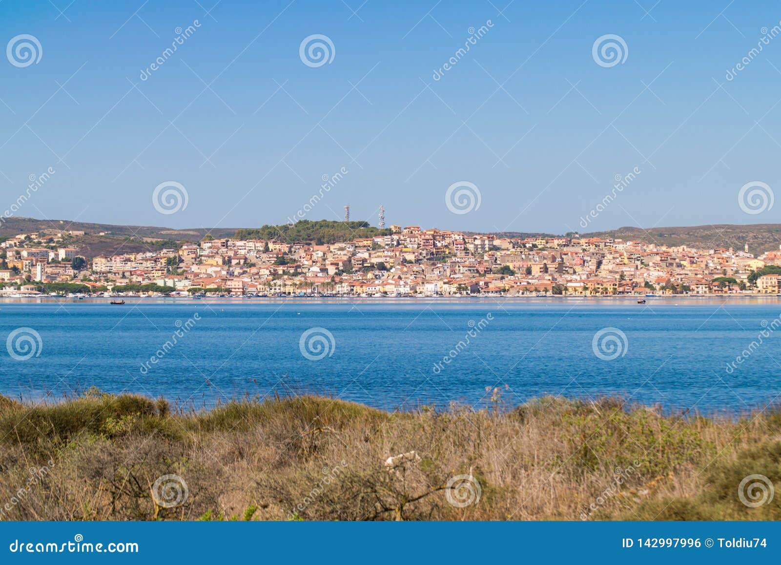 View of Sant `Antioco, Sardinia, Italy Stock Photo - Image of view ...