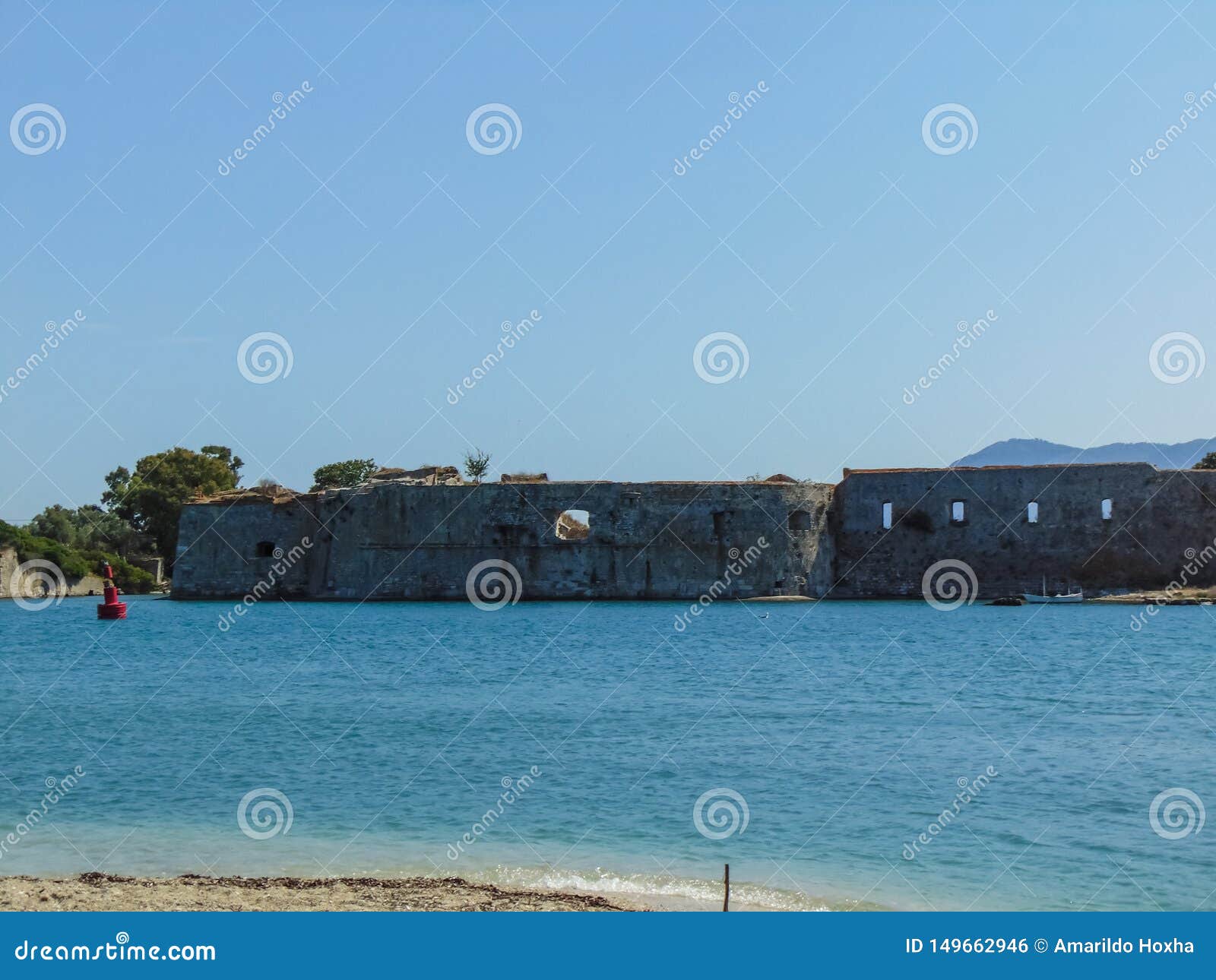 View of Santa Maura`s Castle Stock Photo - Image of light, lefkas ...