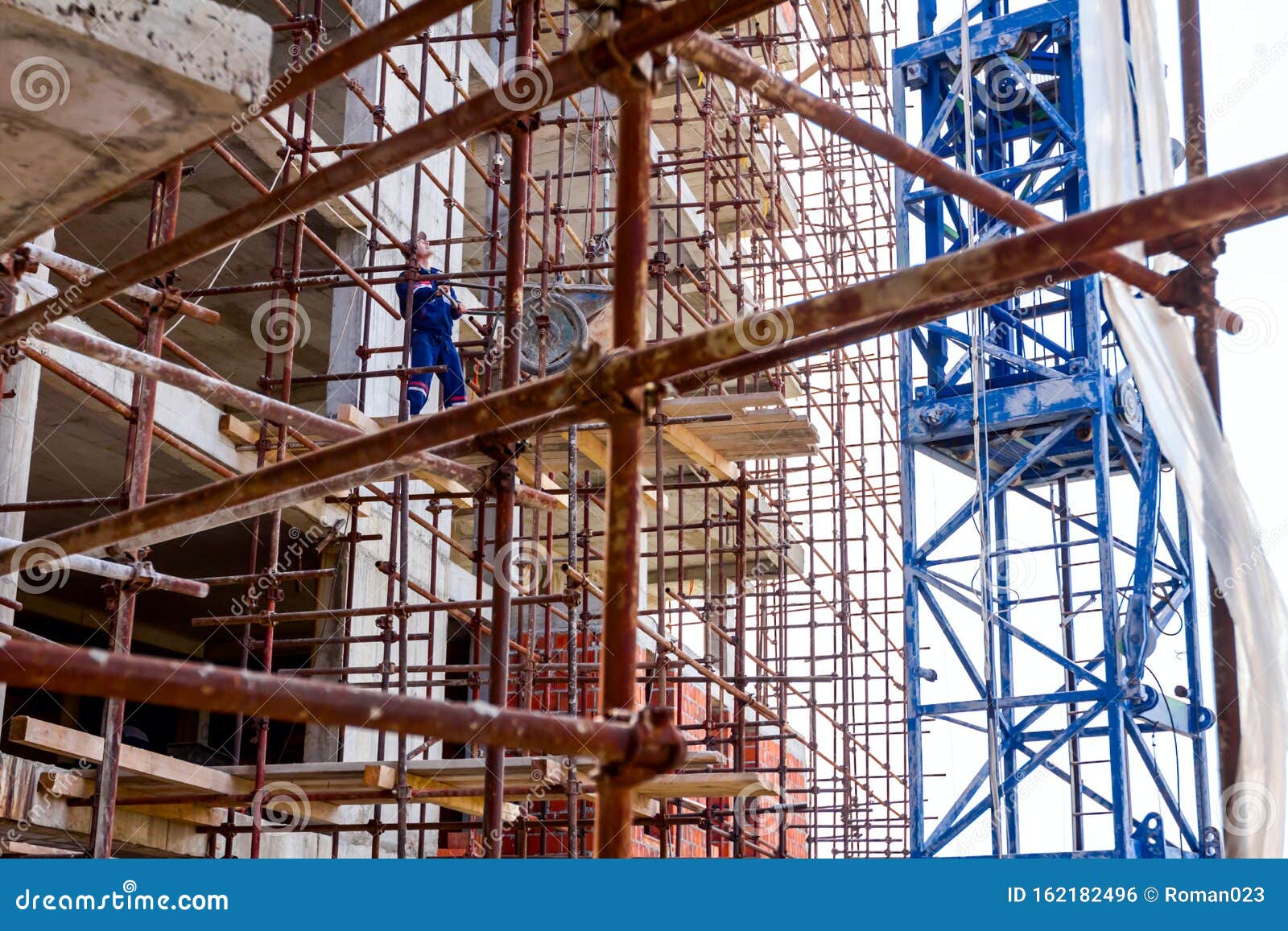 View on Scaffold at Construction Site Editorial Photo - Image of ...