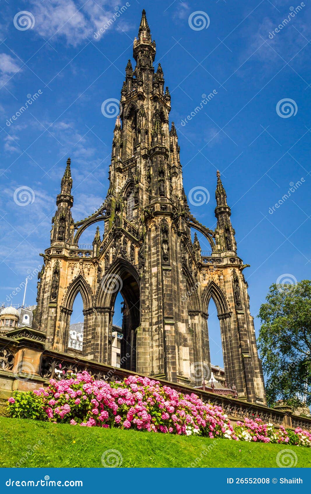 View of Scott Monument in Scotland Stock Photo - Image of historical ...
