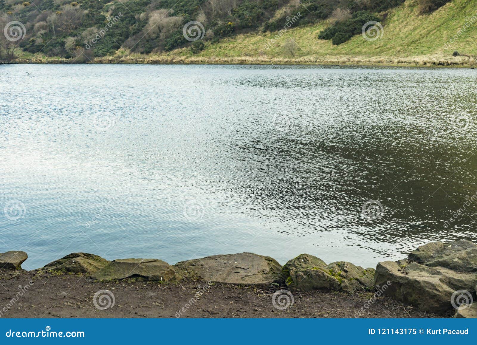 View from the Lake in Edinburgh Stock Image - Image of pond, clear ...