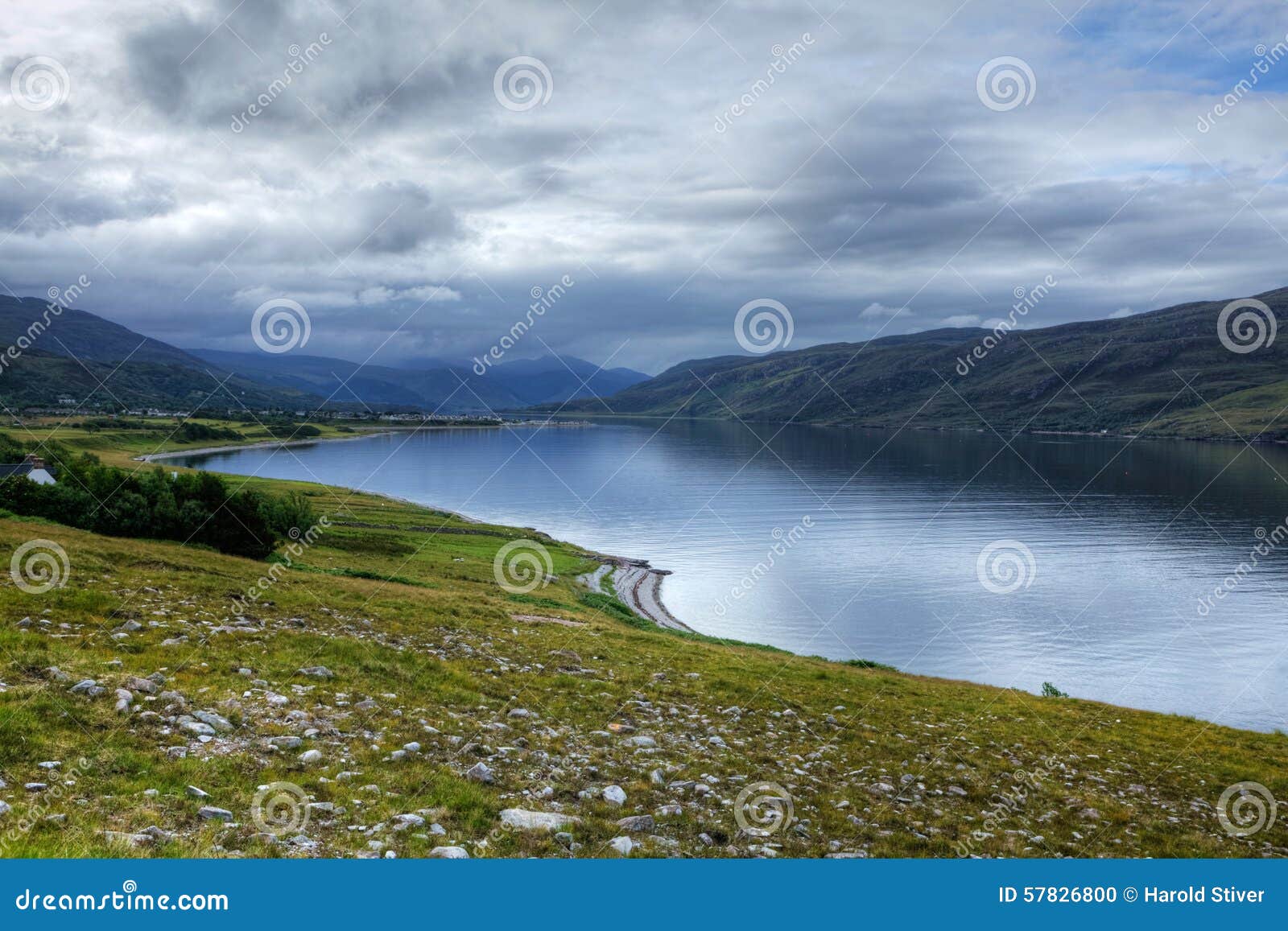 View of the Scottish Town of Ullapool Stock Photo - Image of highland ...