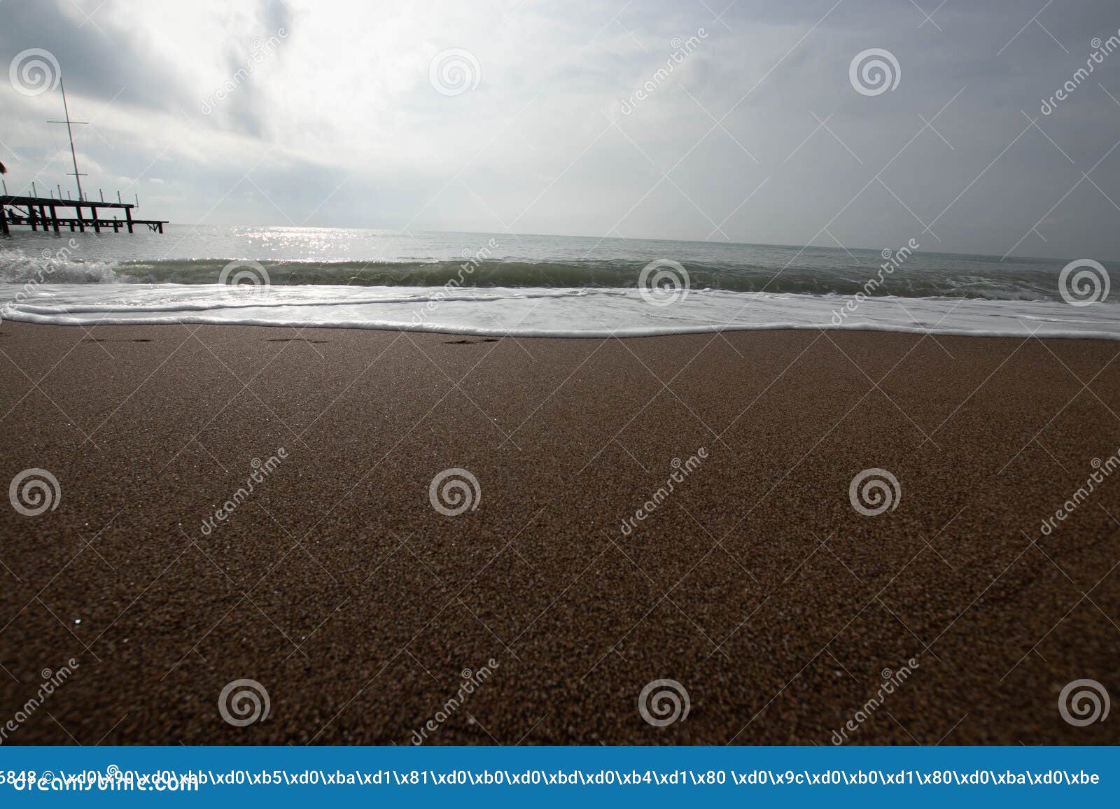 View of the Sea and the Beach. Tides, Waves on the Sea Stock Photo ...