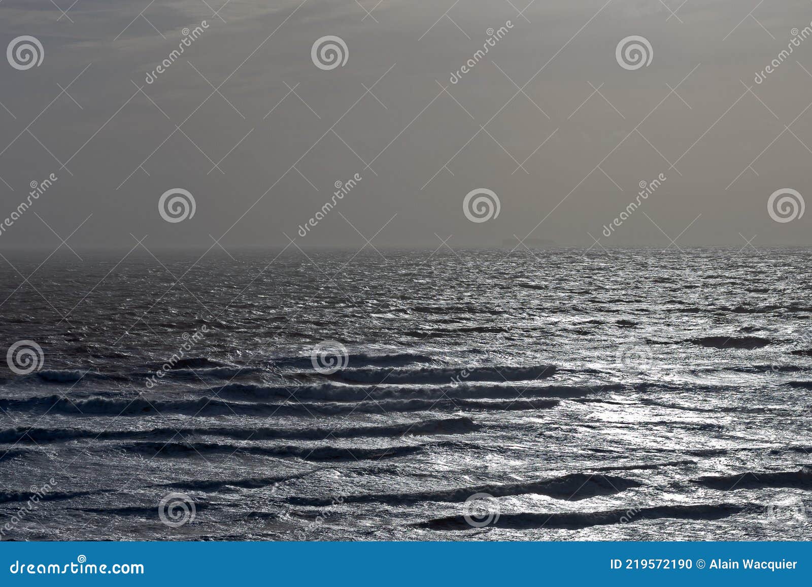 View of the Sea in the Evening at Nightfall Stock Photo - Image of ...