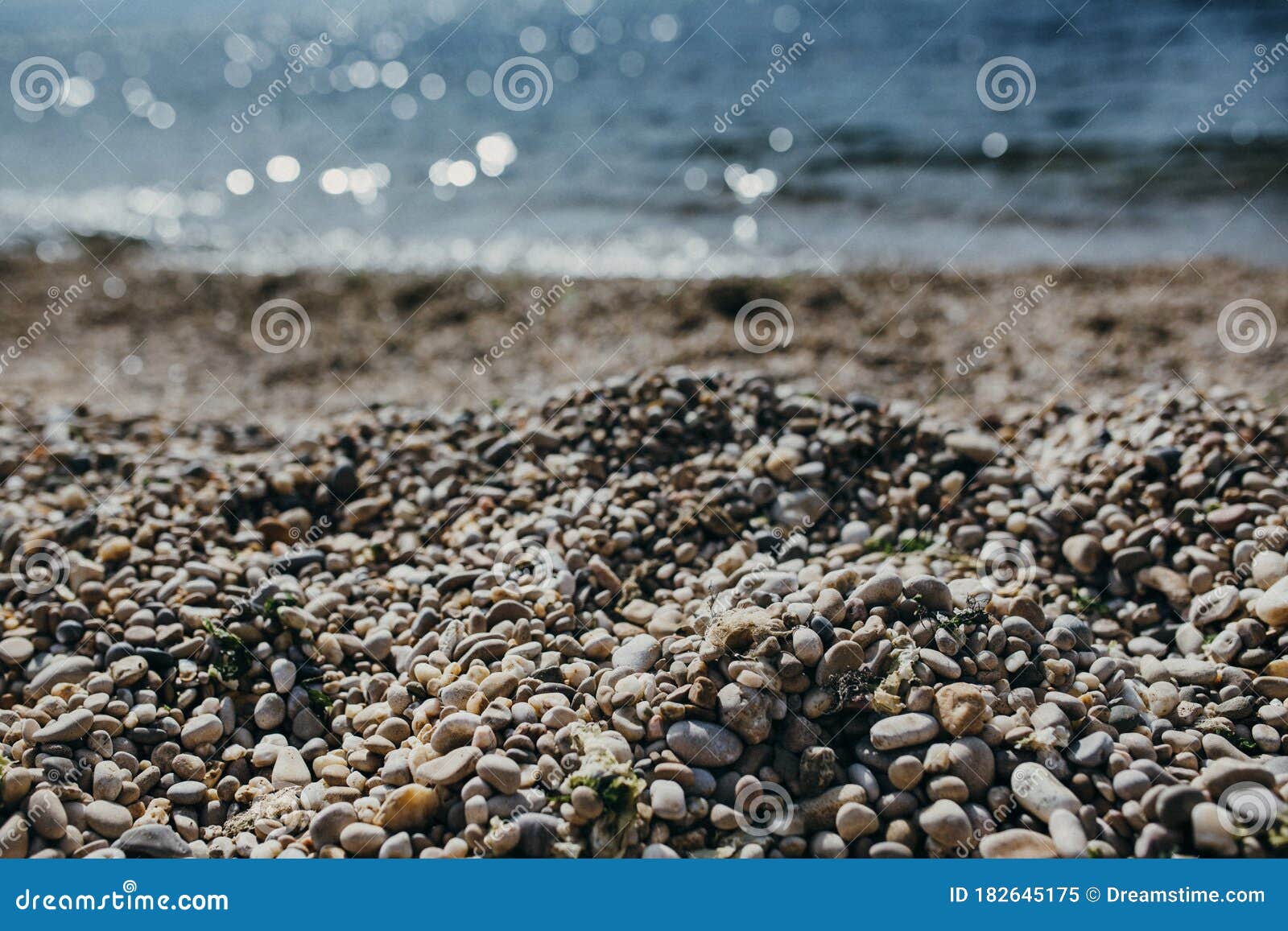View of the Sea from the Ground Stock Image - Image of river, shore ...