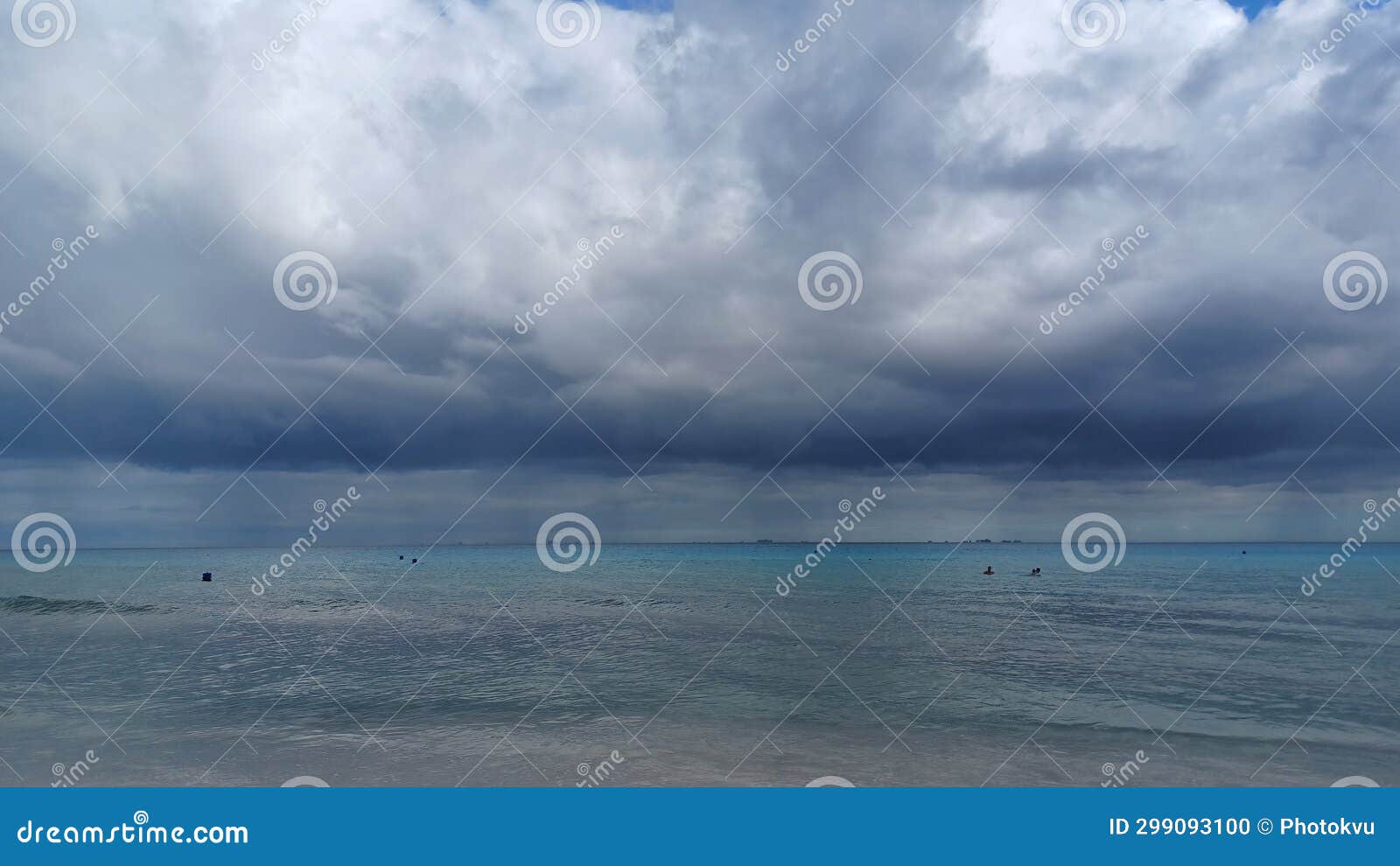 View at sea on a rainy day stock photo. Image of dark - 299093100