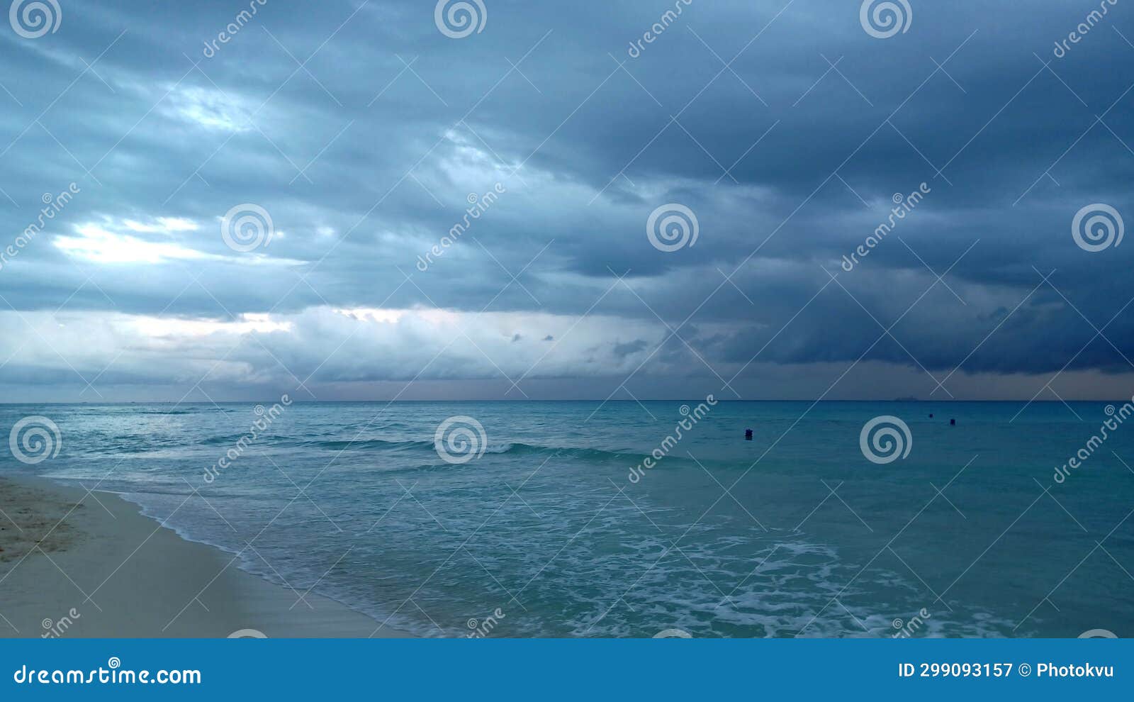 View at sea on a rainy day stock image. Image of dark - 299093157