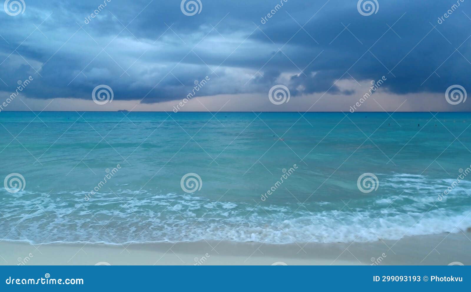 View at sea on a rainy day stock image. Image of cloudy - 299093193