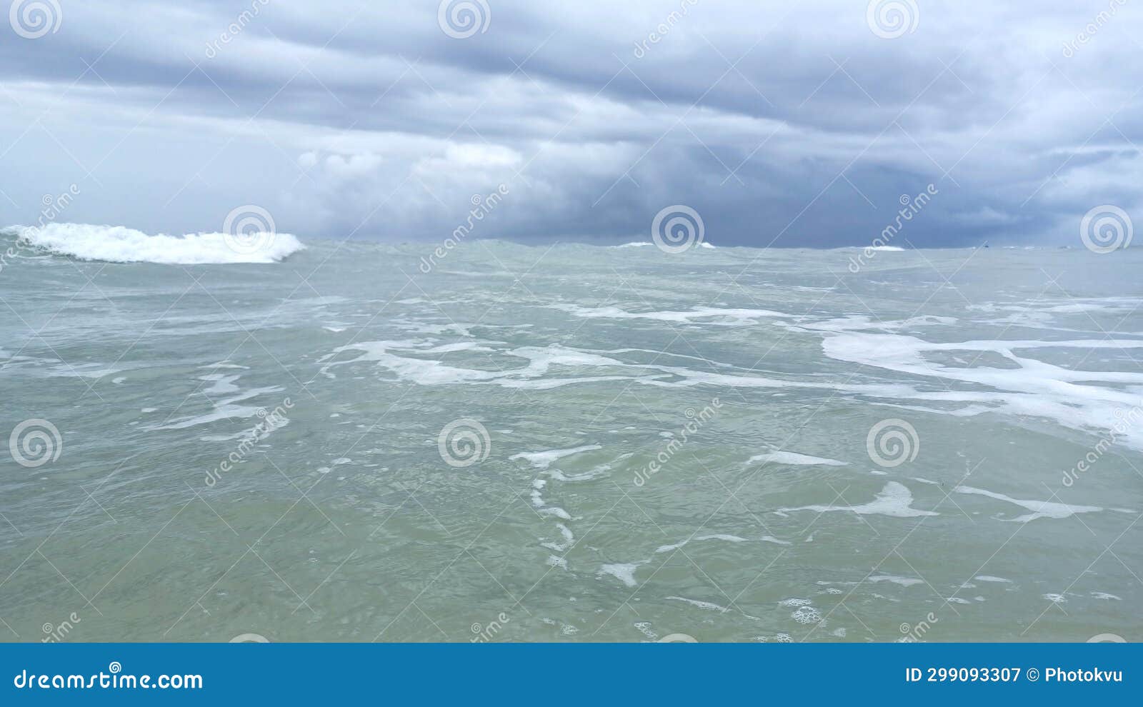 View at sea on a rainy day stock image. Image of rainy - 299093307