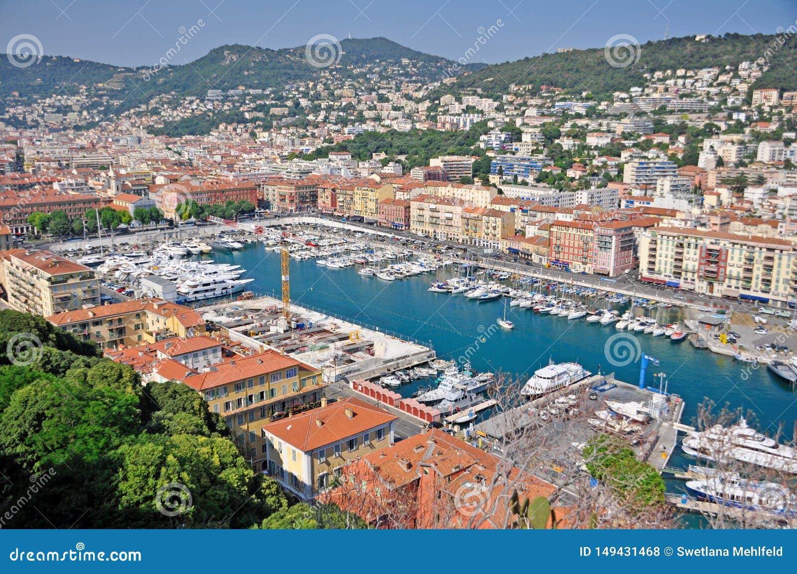 View of the Seaport of Nice, France Stock Photo - Image of beautiful ...
