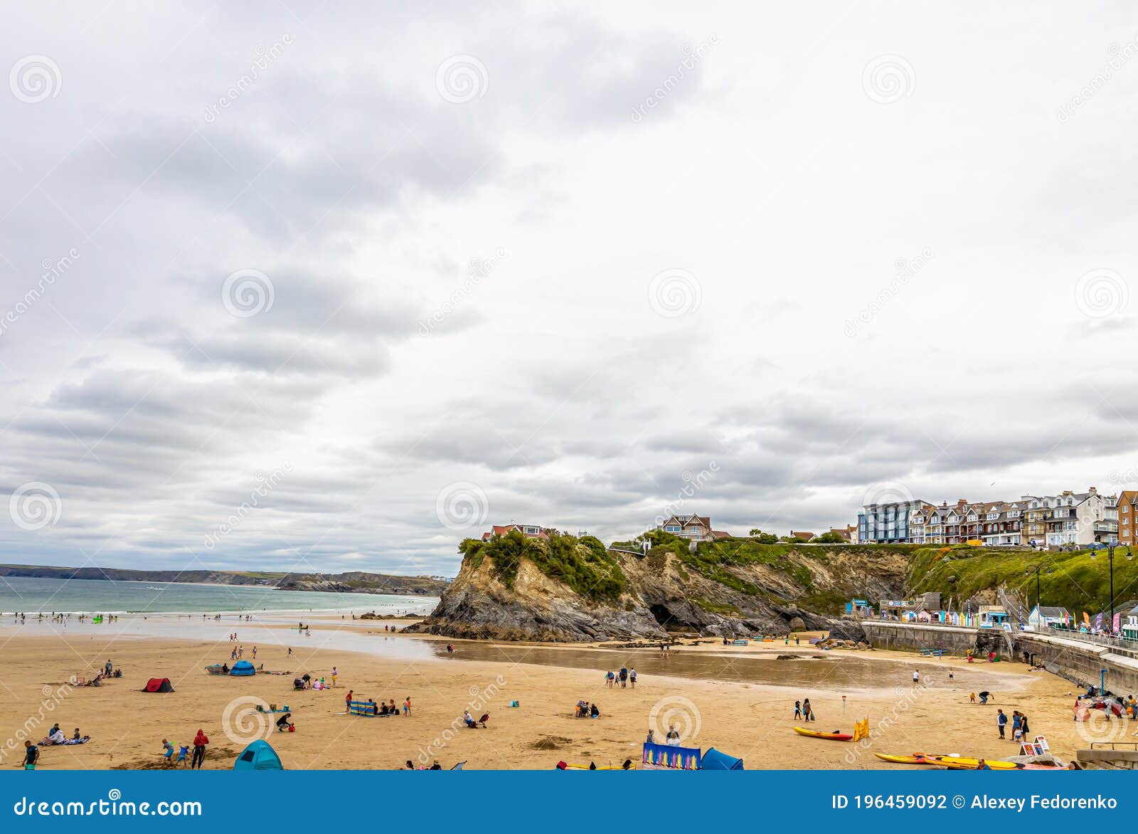 View of Seaside in Newquay in Cornwall Stock Photo - Image of kingdom ...