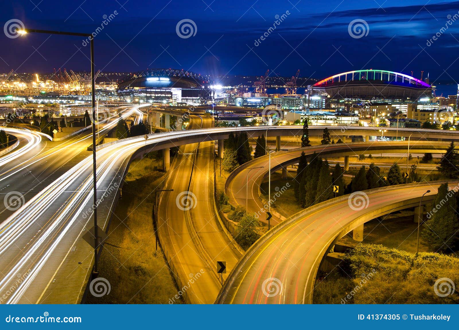 The View of Seattle from Dr Jose Rizal Bridge Stock Image - Image of ...